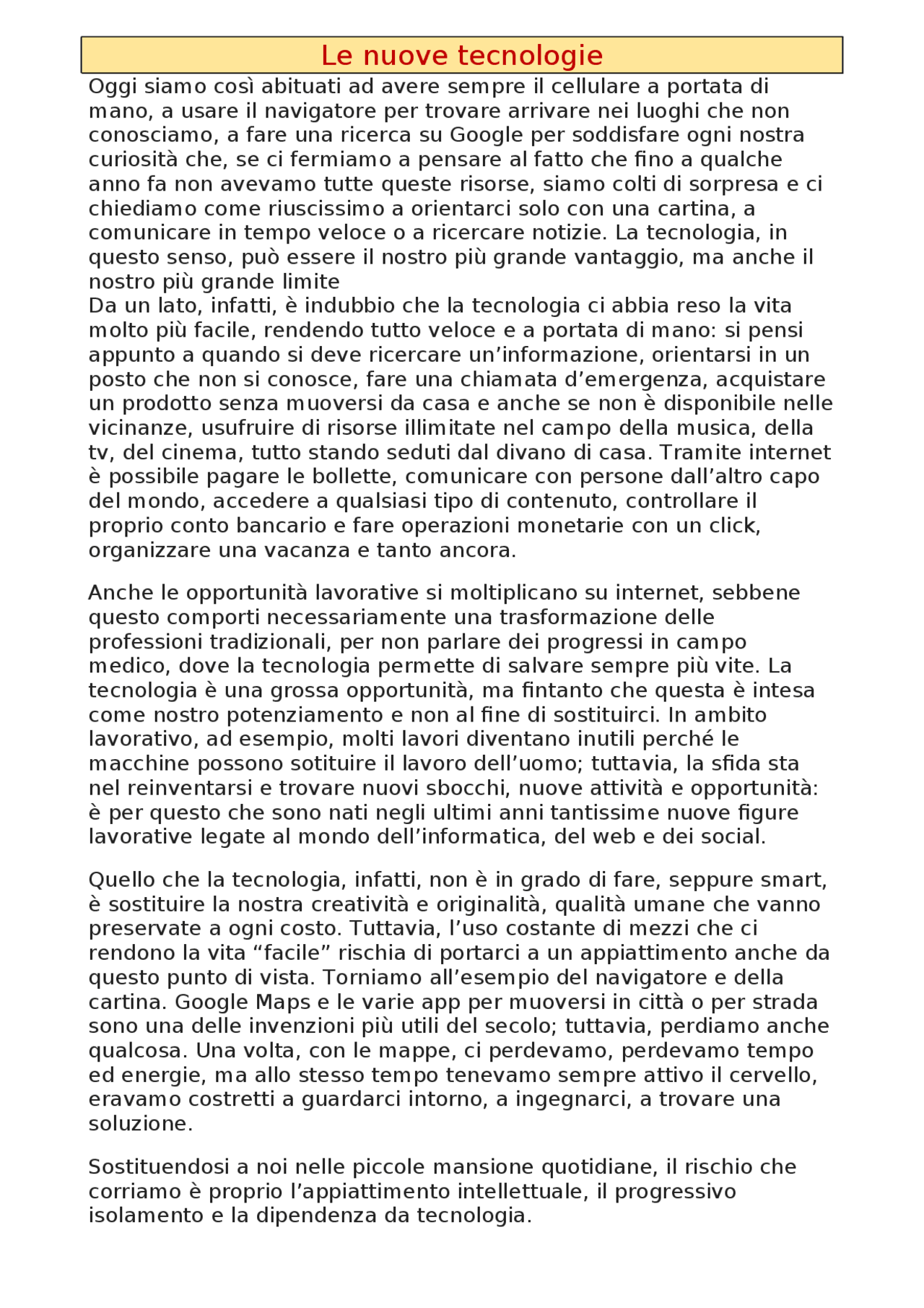 Nuove Tecnologie Informatiche Docsity