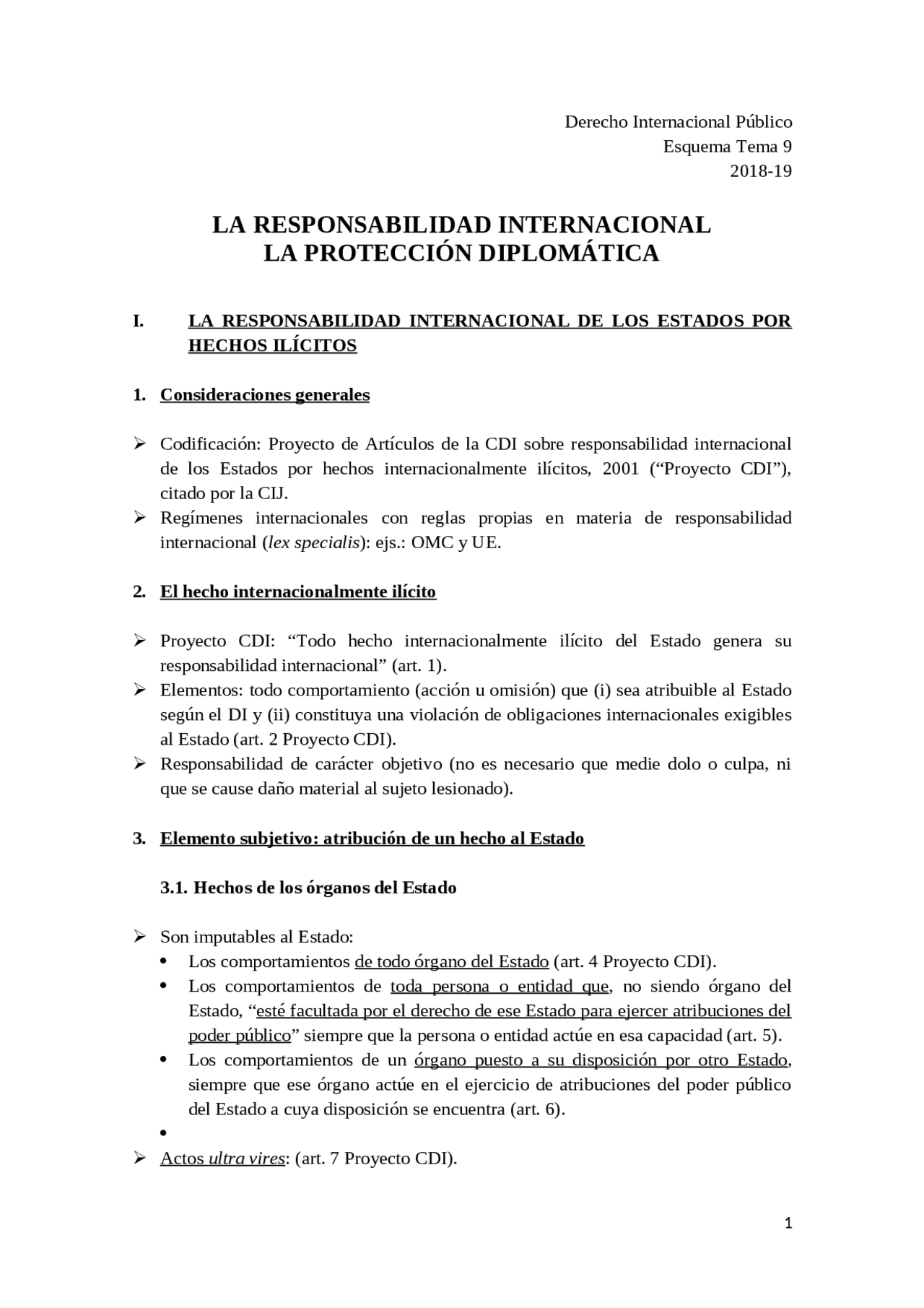 Esquema del tema nueve - Docsity