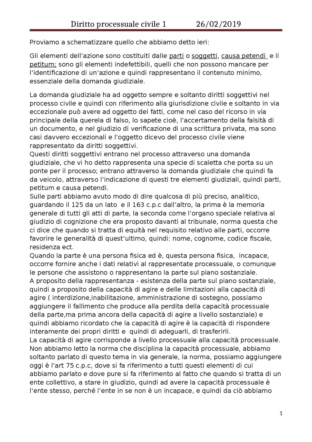 Appunti Diritto Processuale Civile 1 Sbobinature Di Diritto