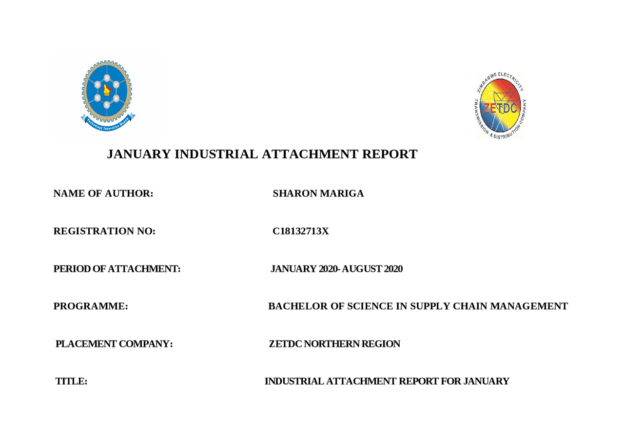 Monthly attachment report - Docsity
