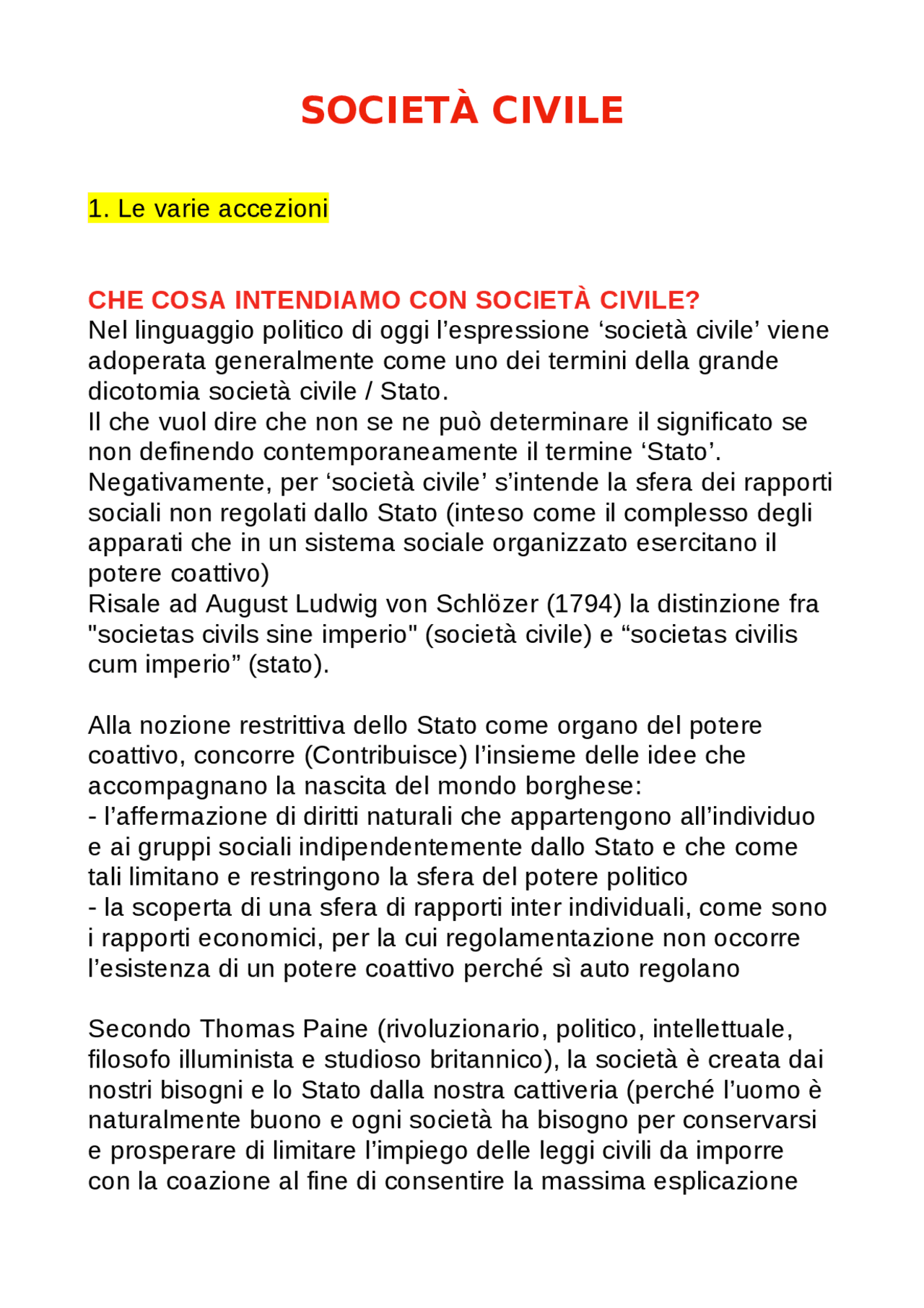 Societa Civile Norberto Bobbio Docsity