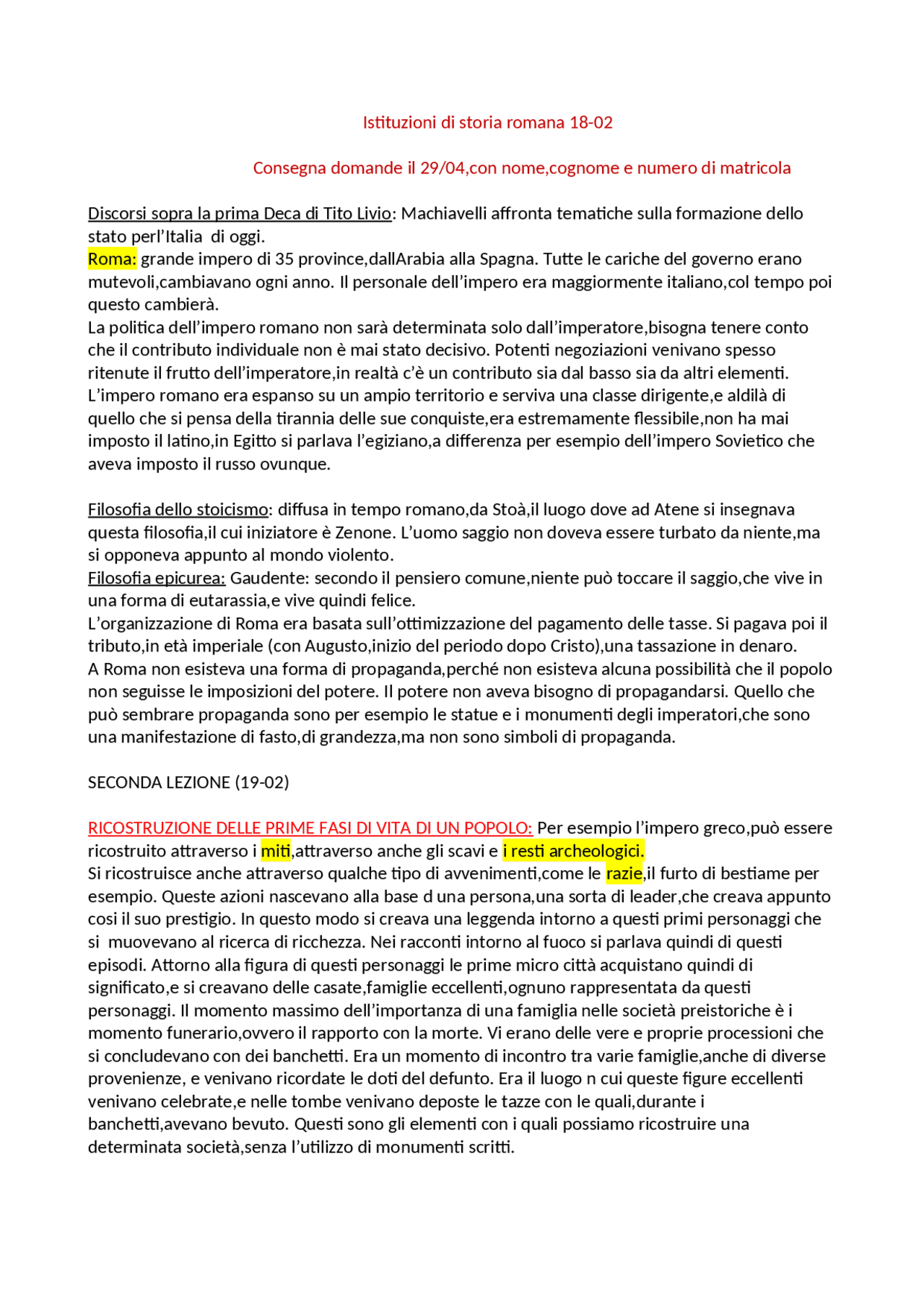 Esempio di recensione di un film per l’esame di istituzioni di storia ...