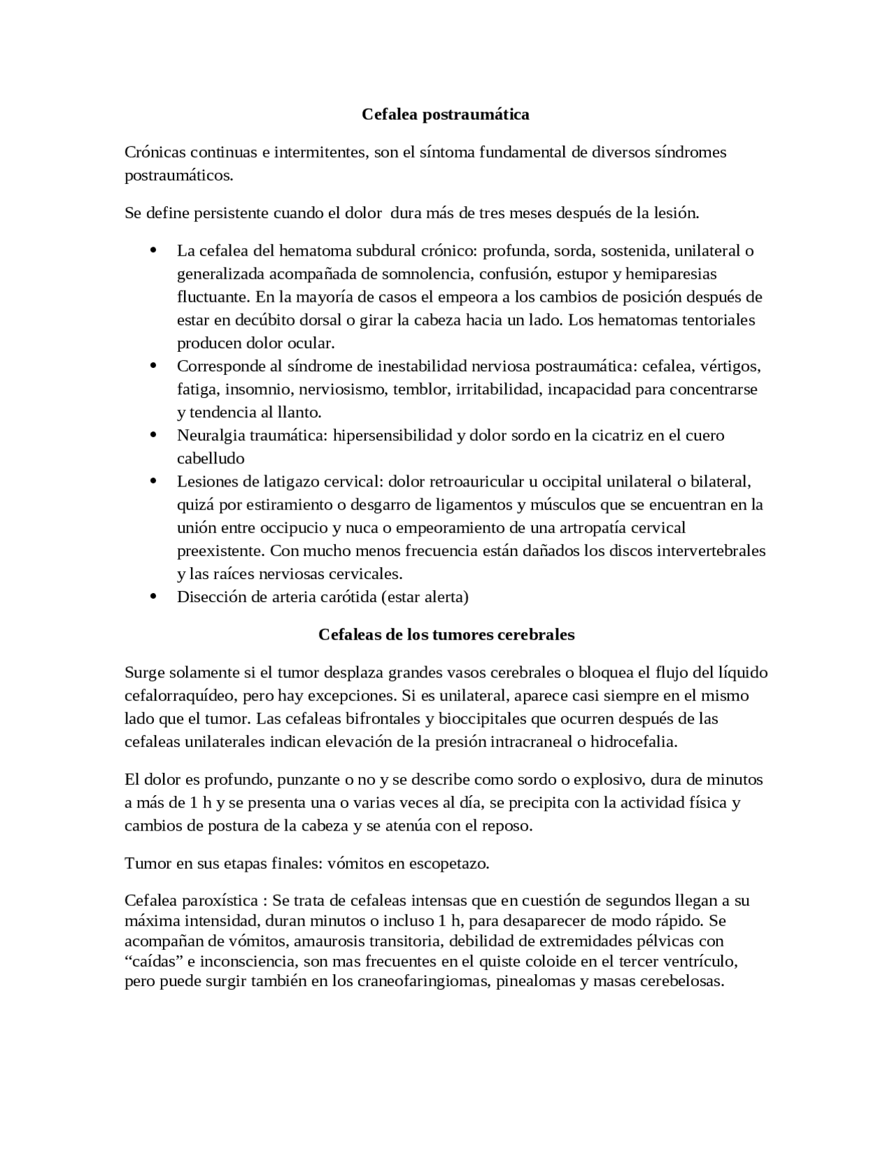 Cefaleas Basado En Neurologia De Adams Docsity