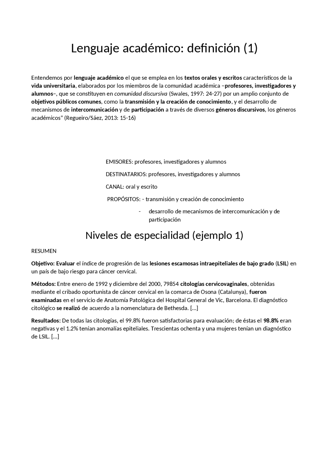 Españolo Academico Slides Spagnolo Iii Docsity