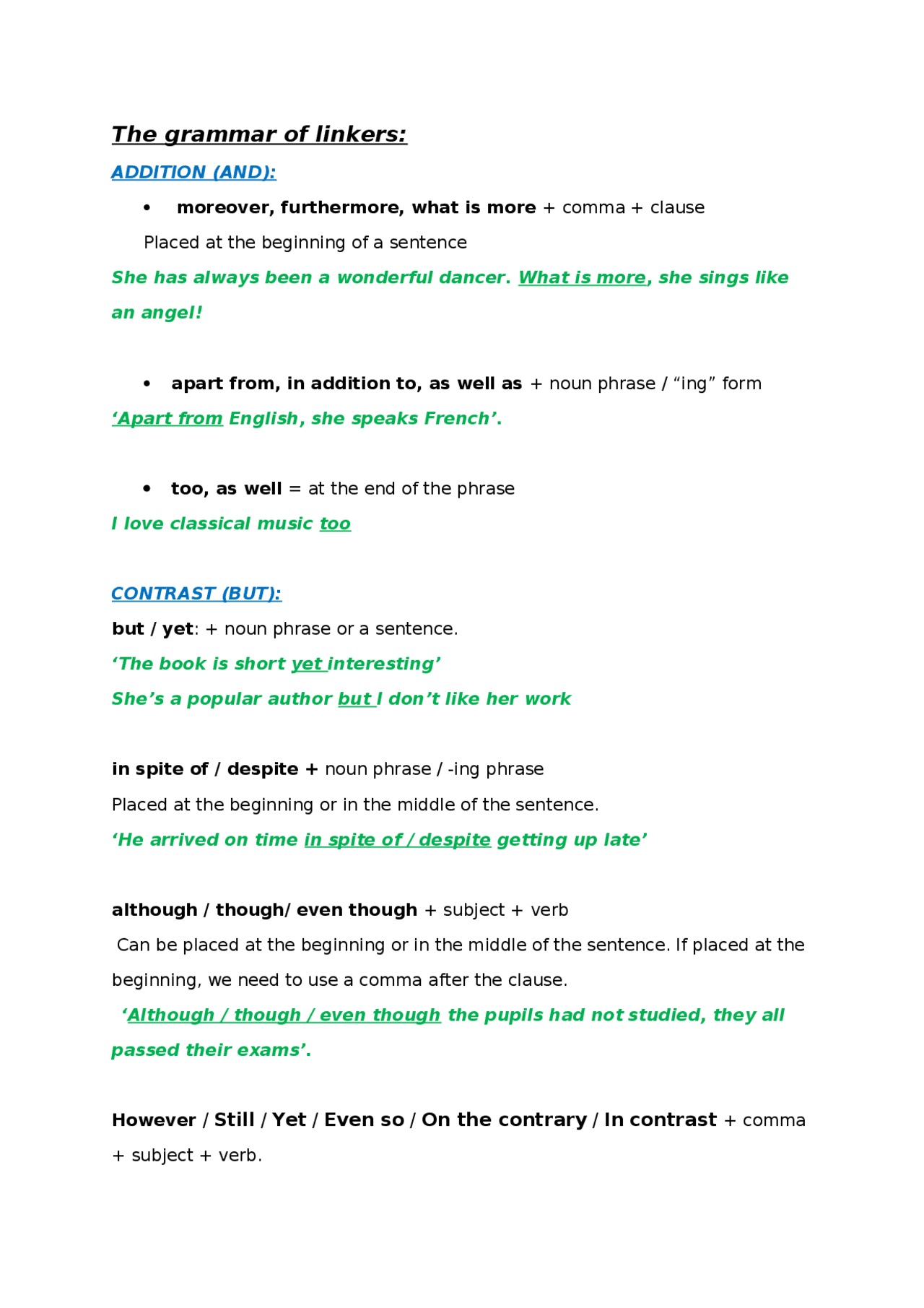 Linker grammar ////////////// - Docsity