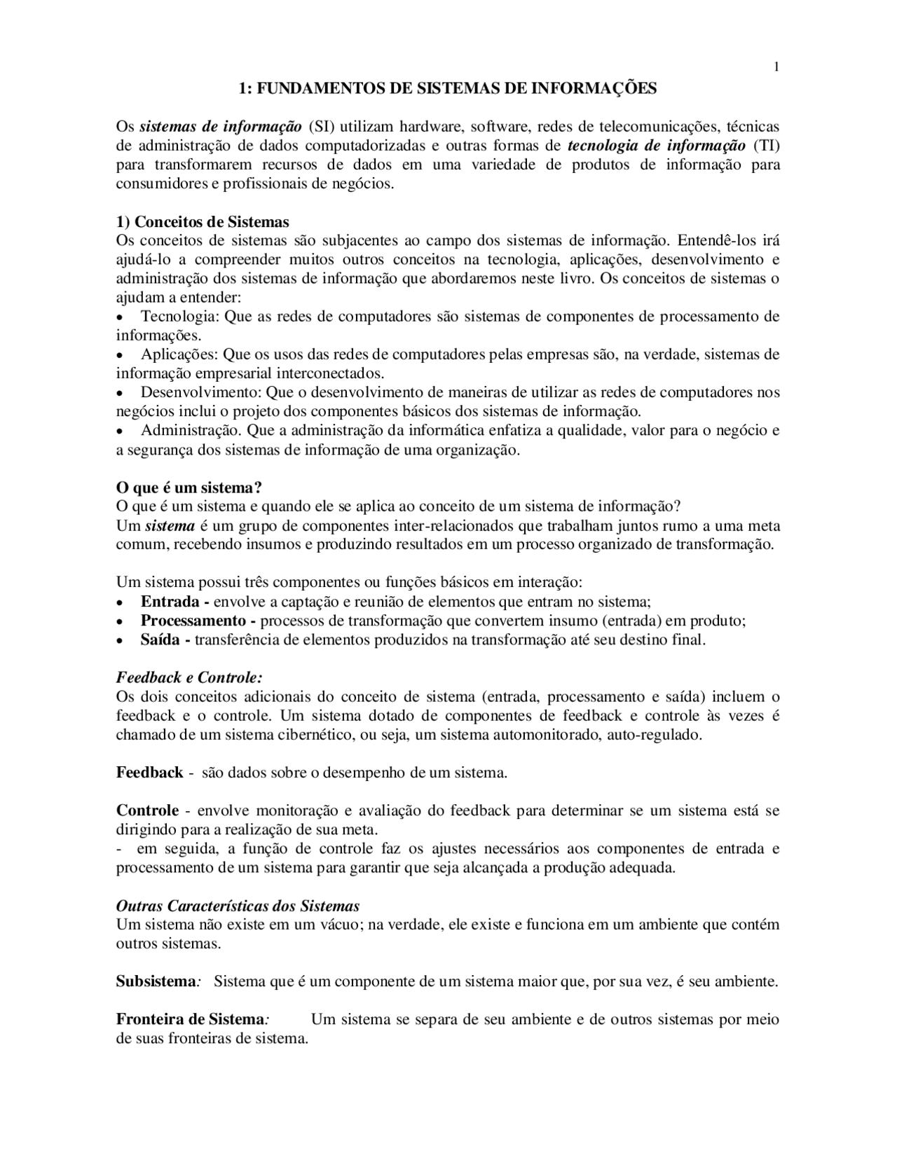 Apostila de Sistemas de Informações | Resumos Sistemas de Informação ...