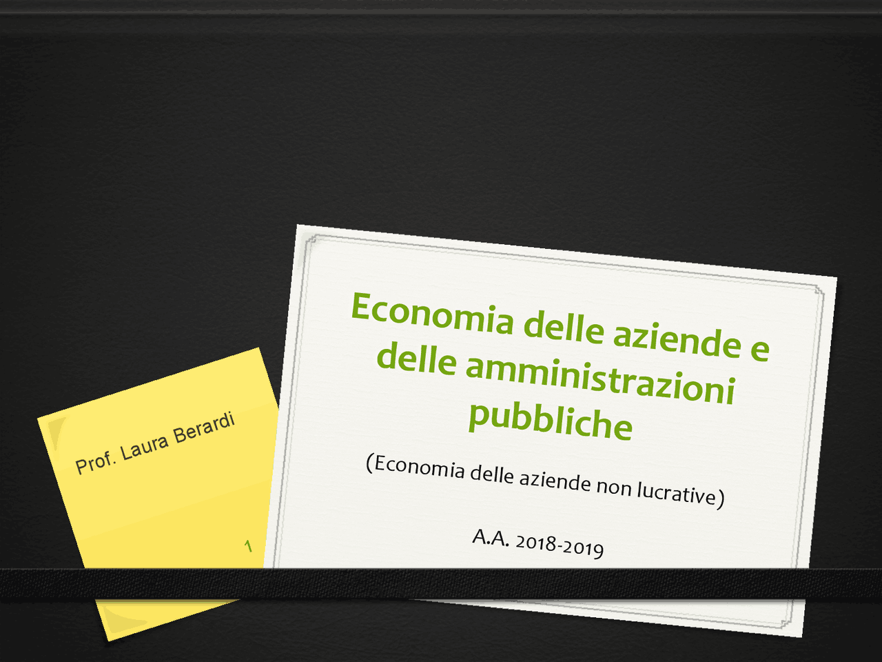 Economia delle aziene a delle amministrazioni publiche - Docsity