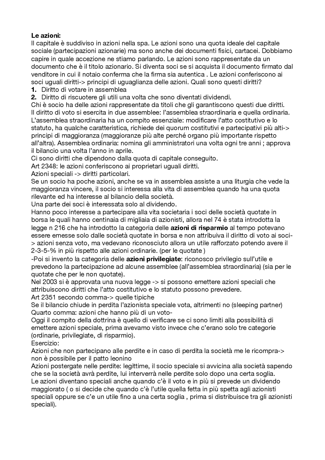 Appunti Diritto Commerciale 1 Docsity