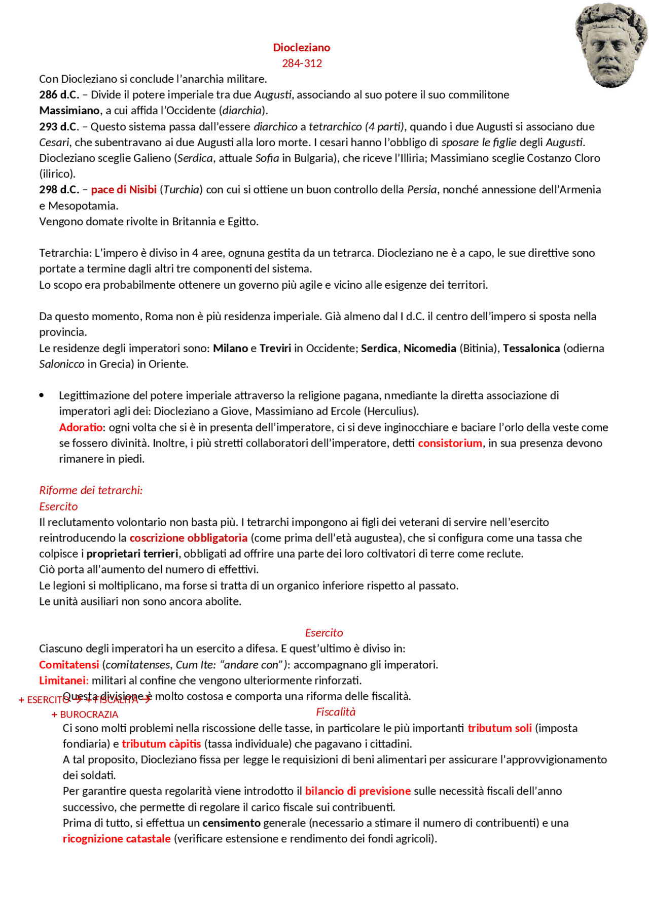 Imperatore Diocleziano Docsity