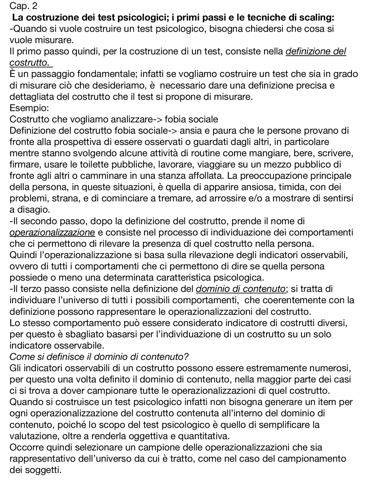 Esame Di Psicometria Docsity