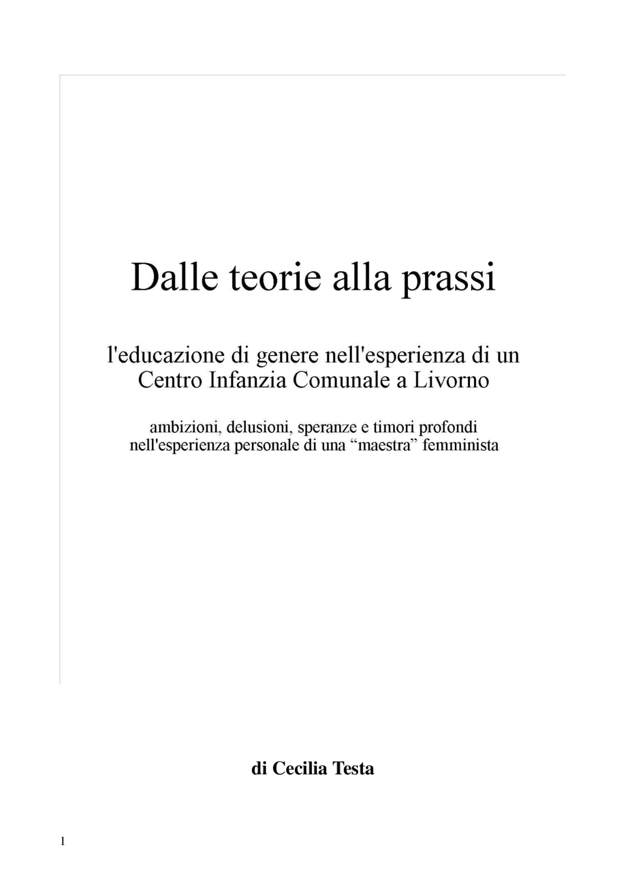 Dalla Teoria Lla Prassi Docsity