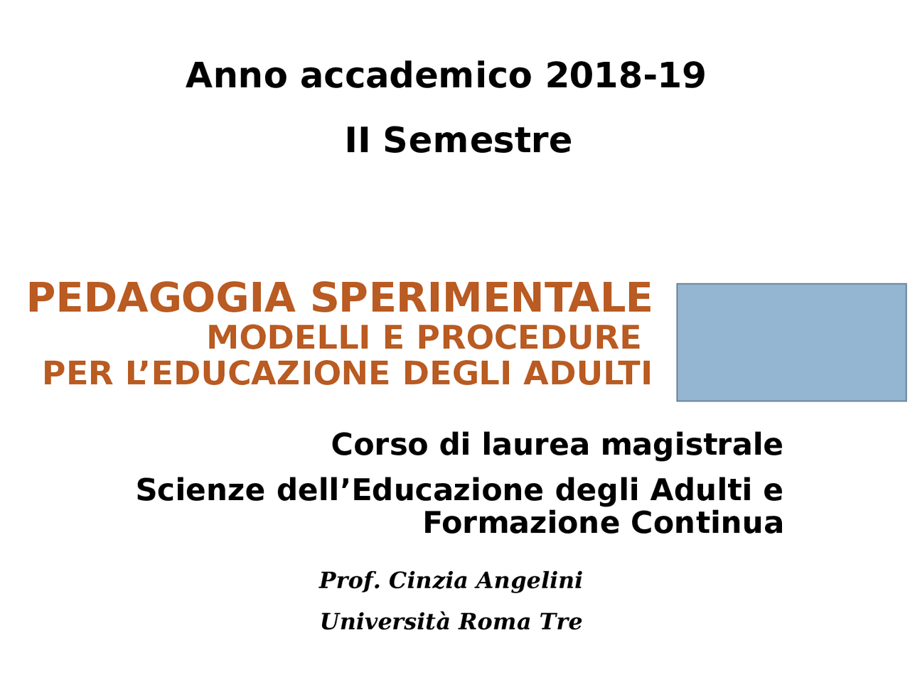 Pedagogia Sperimentale Docsity