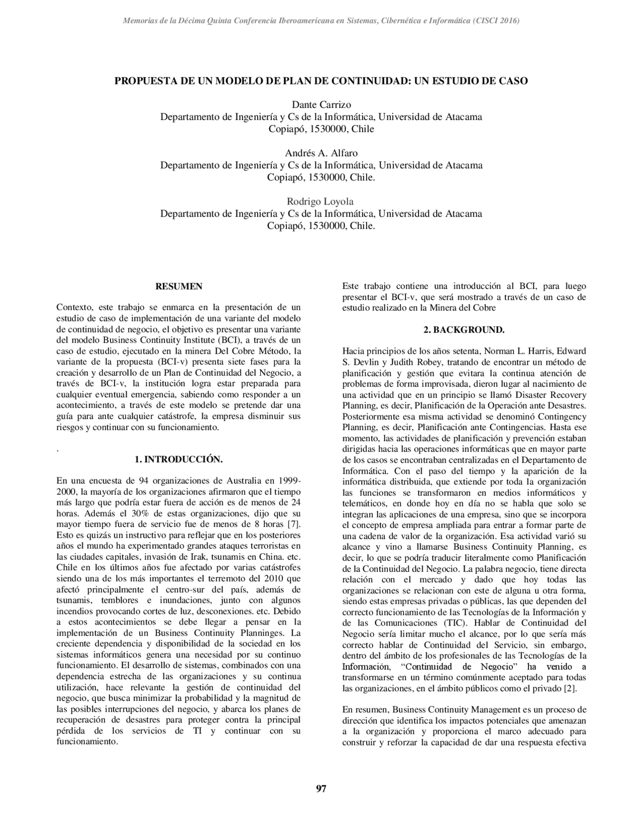 Plan De Continuidad Del Negocio Docsity