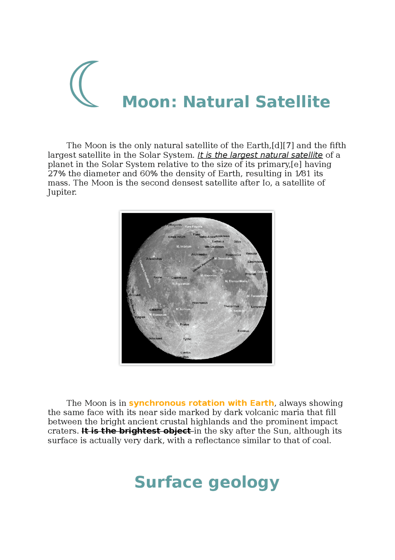 Moon Notes Appunti Luna Docsity