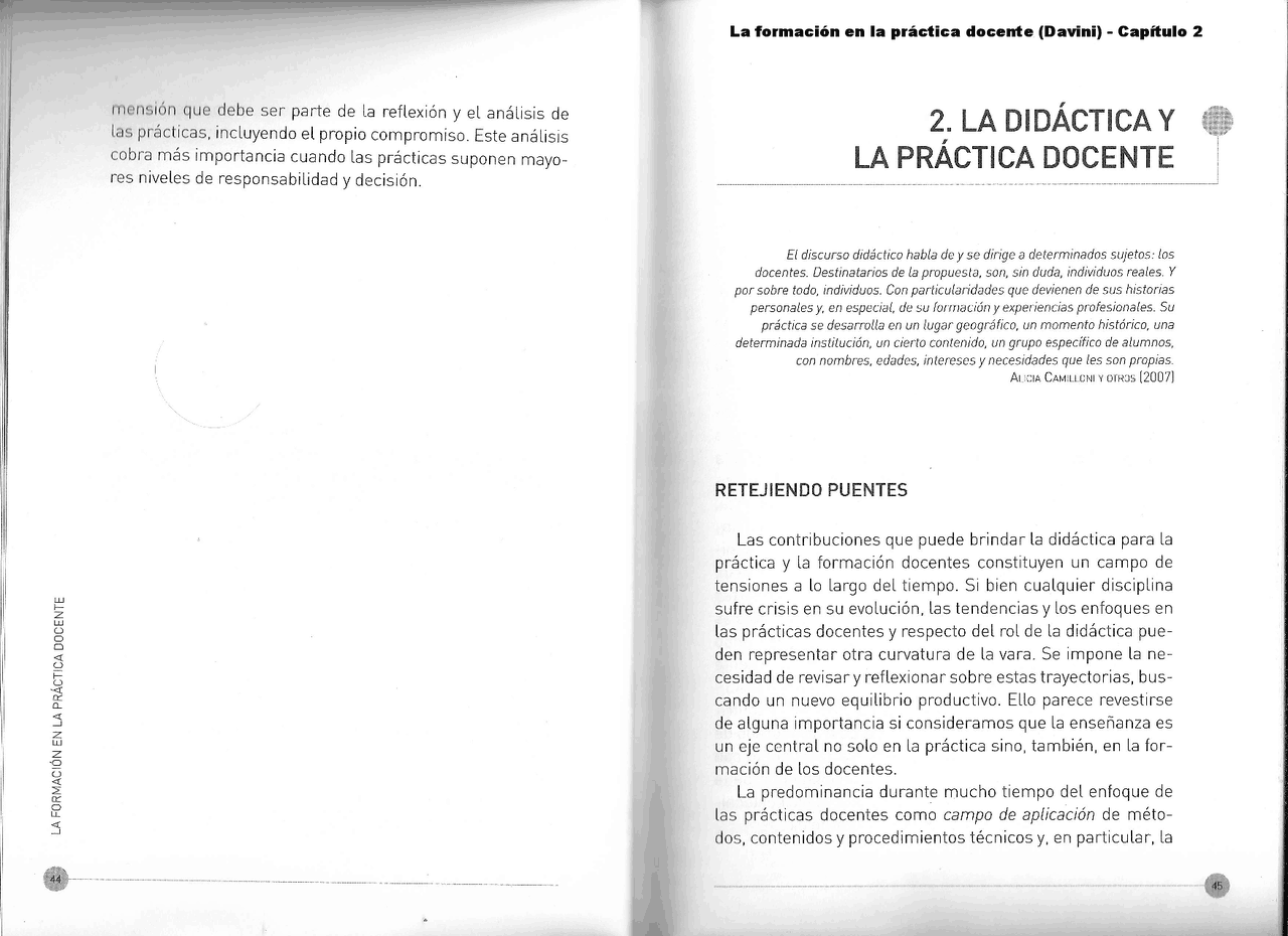 Capítulo 2: La didáctica y la práctica docente - La formación en la ...
