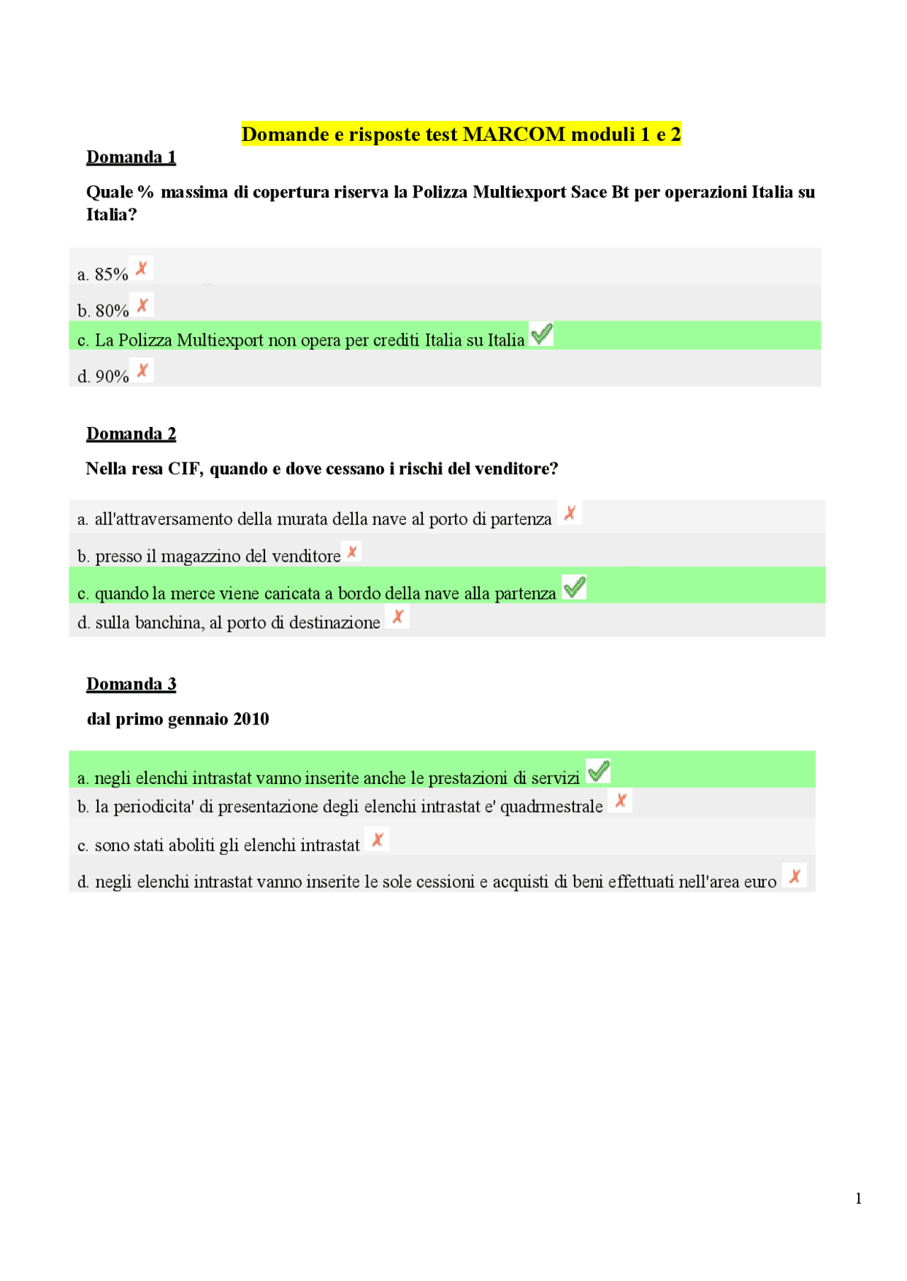Domande E Risposte Test Master Marcom Online Prove Desame Di