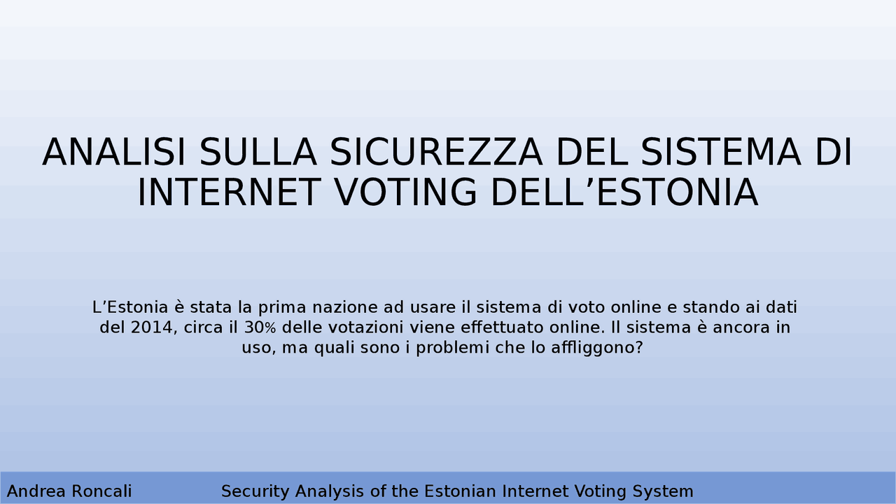 Presentazione Esame Informatica E Diritto Docsity