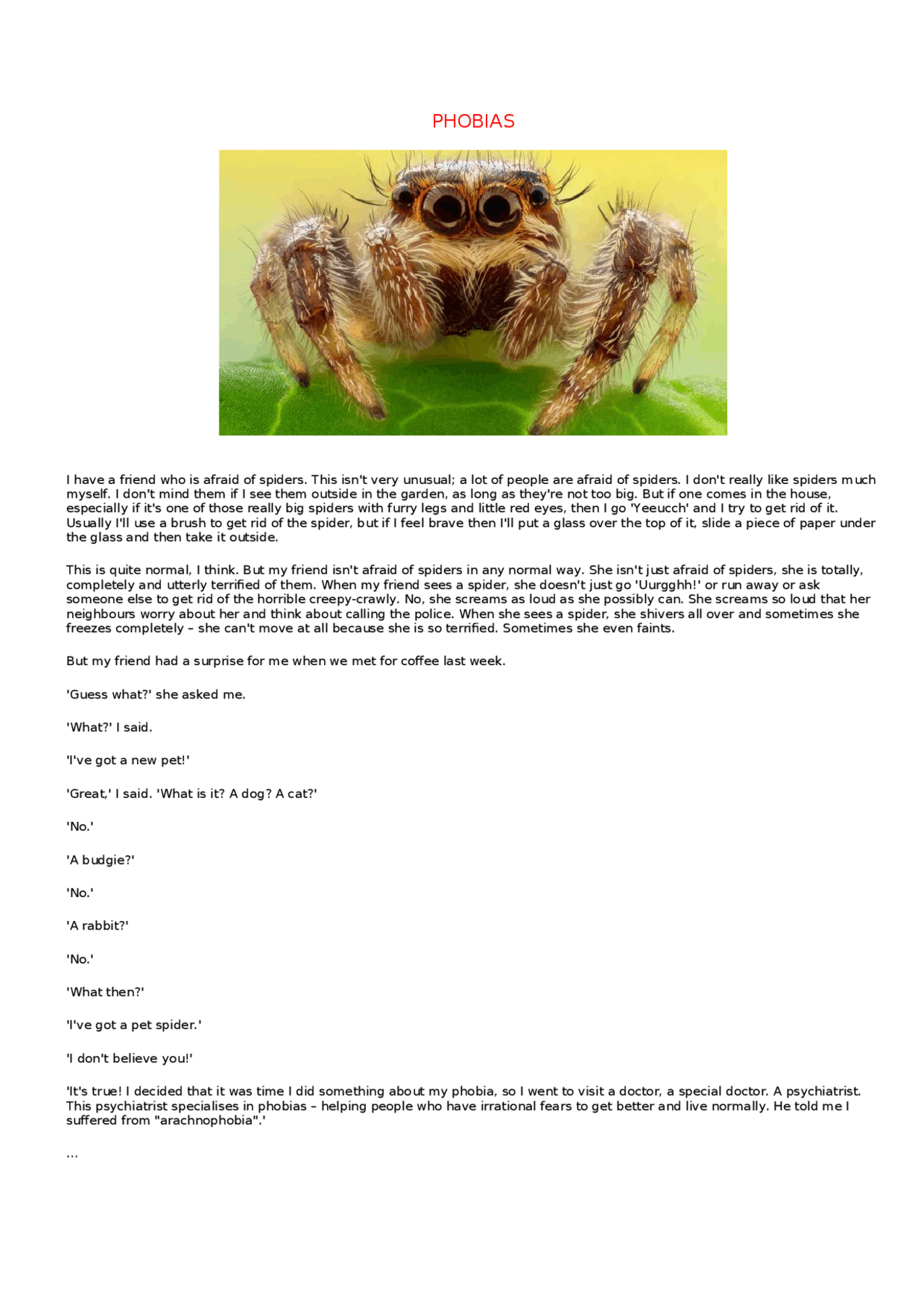 Overcoming Arachnophobia: A Friend's Journey to Conquer Fear of Spiders ...