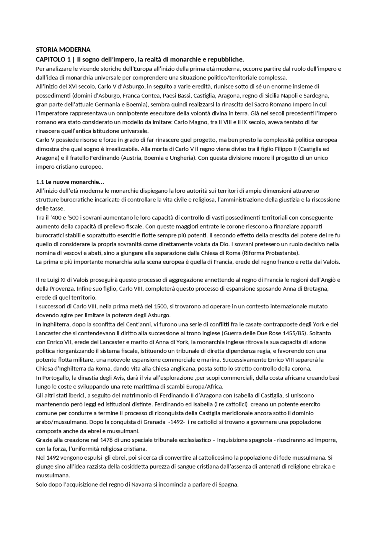 Storia Moderna Francesco Benigno Docsity
