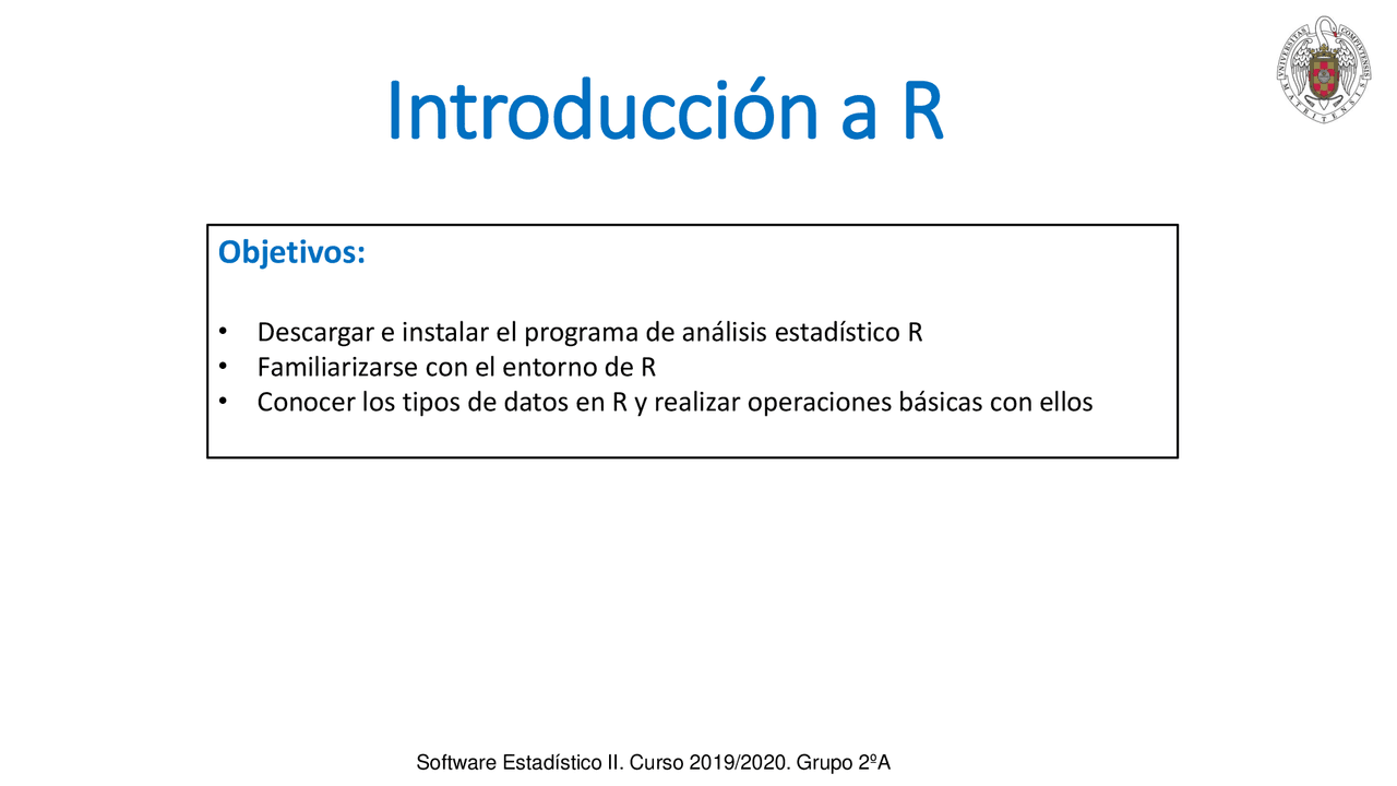 Introduccion a Rstudio - Docsity
