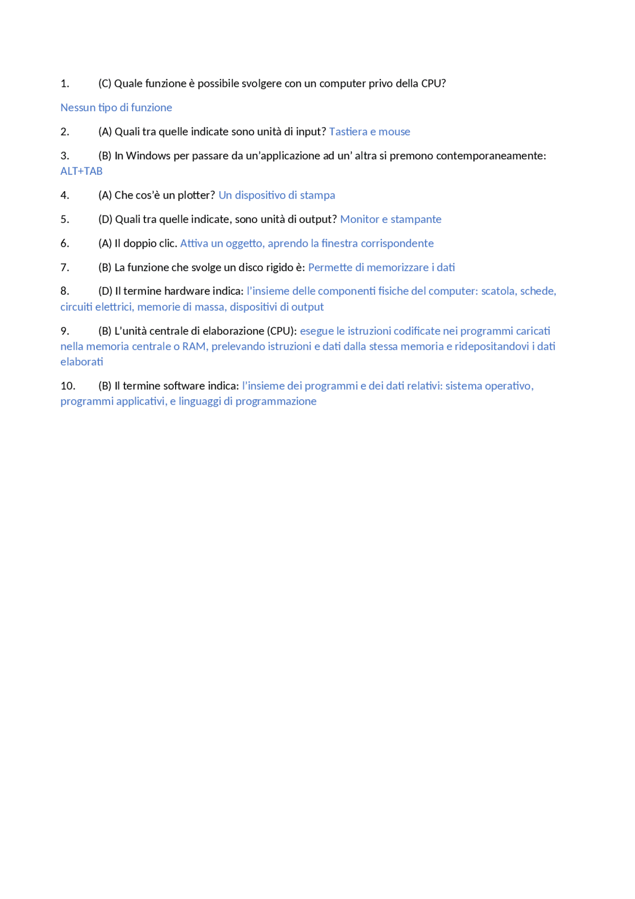 Esercitazione Laboratorio Di Informatica Esercizi Di Laboratorio Di
