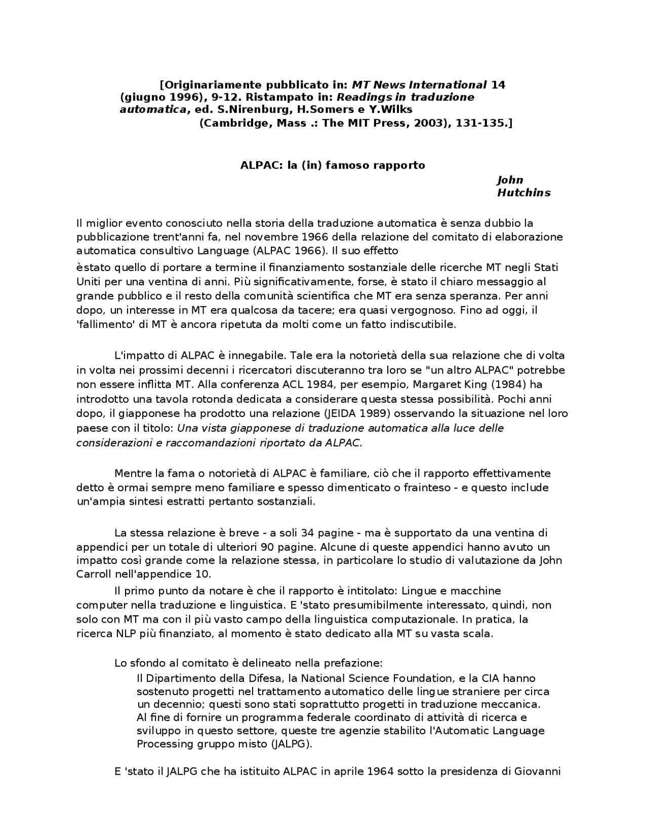 Fondamenti Di Linguistica Computazionale Docsity