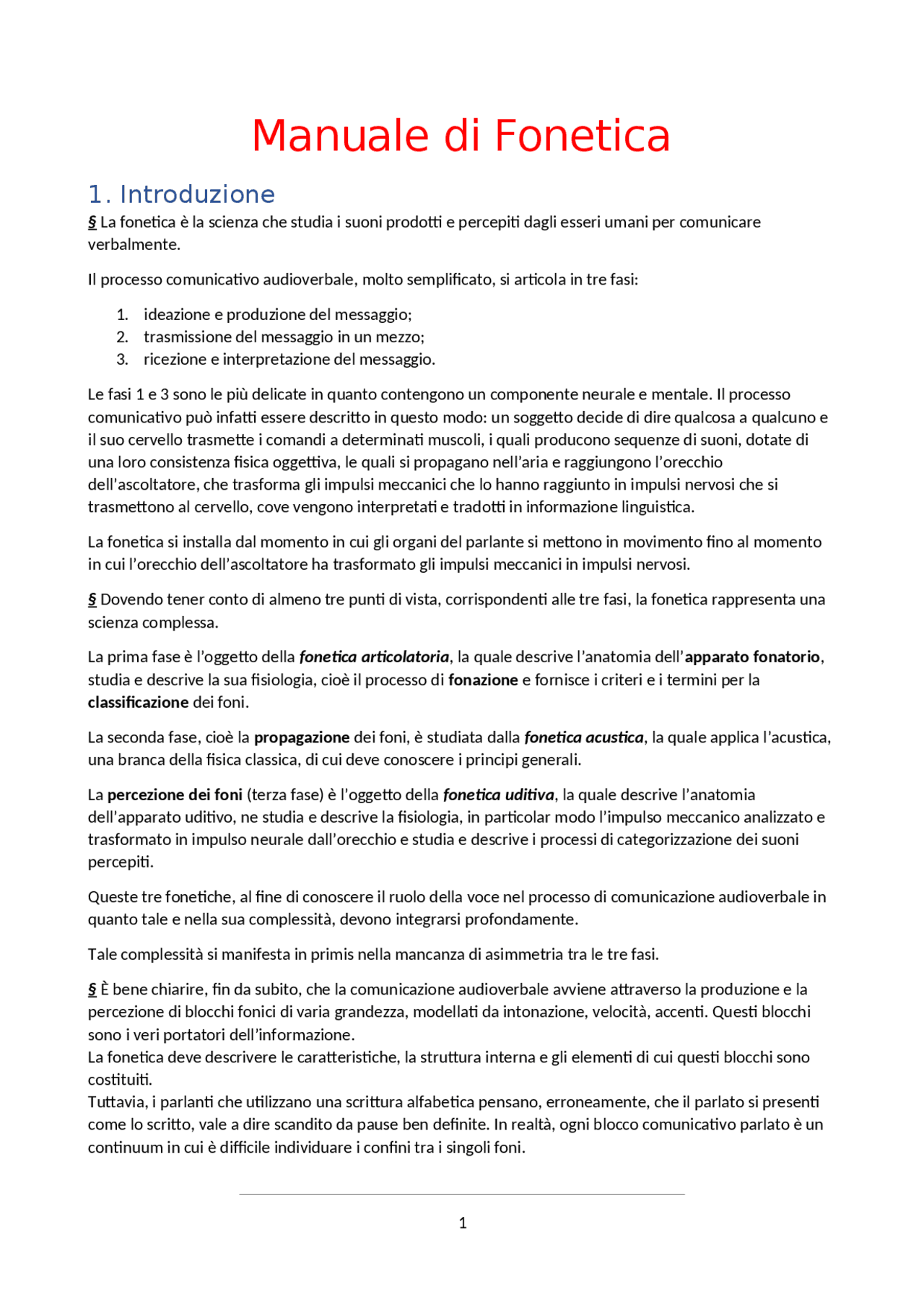 Manuale Di Fonetica Riassunti Appunti Di Linguistica Generale Docsity