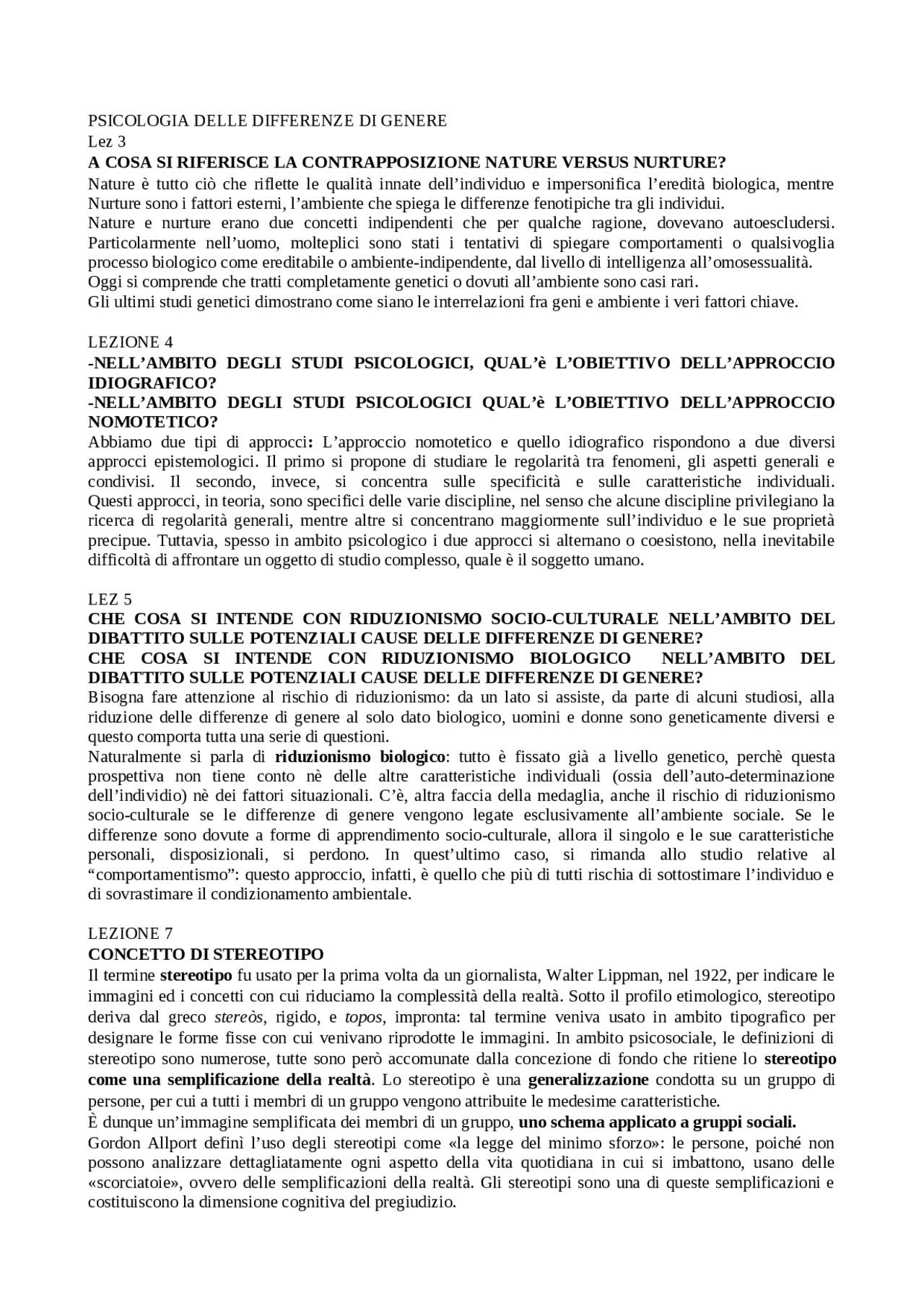 Domande Aperte Materia A Scelta Docsity