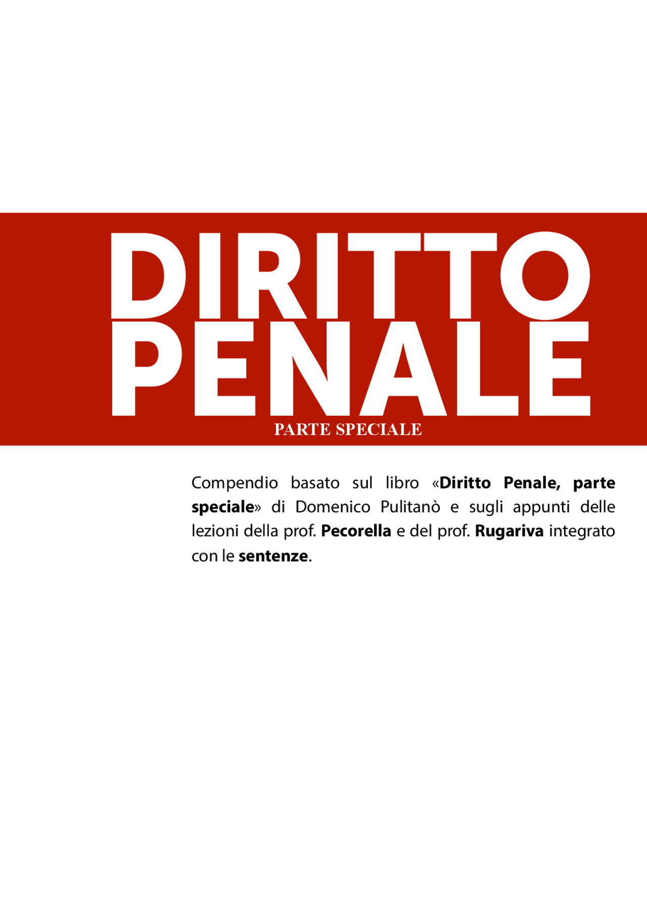 Diritto Penale Parte Speciale Aggiornato 2021 Docsity