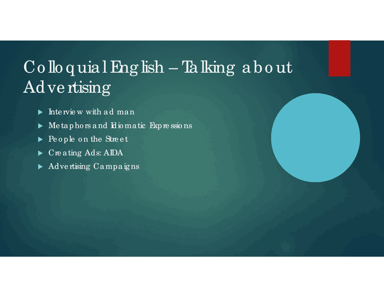 Colloquial English overview - Docsity