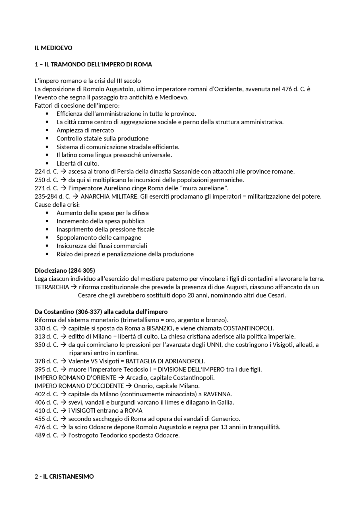 Il Medioevo A Cortonesi Riassunto Docsity