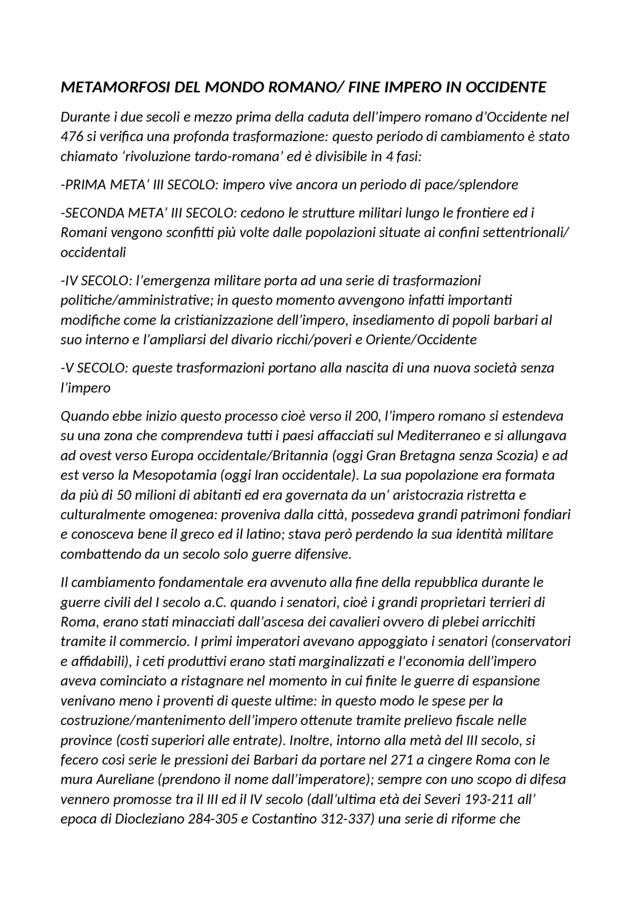 Storia Medievale Basso Docsity
