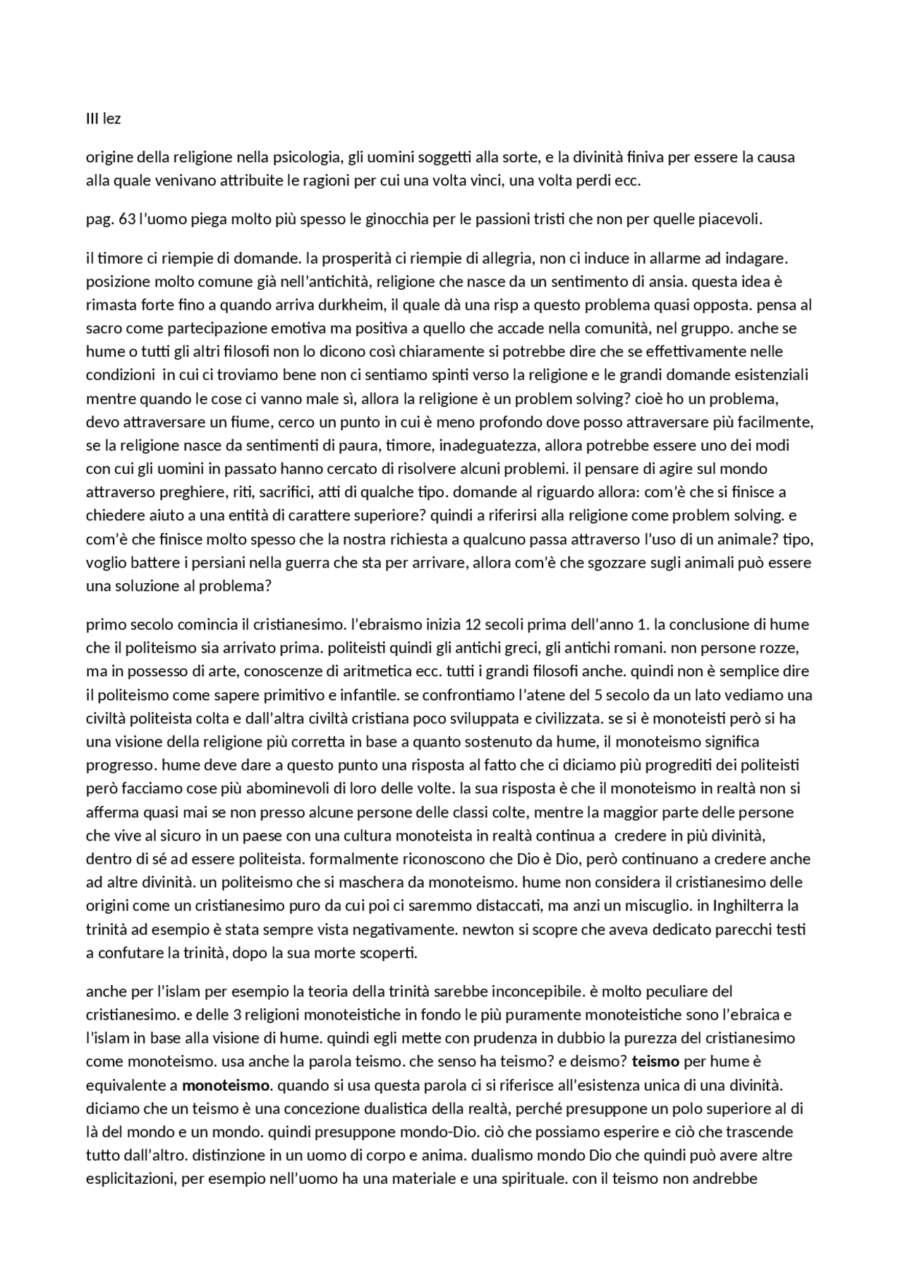 Appunti human animal studies primo modulo - Docsity