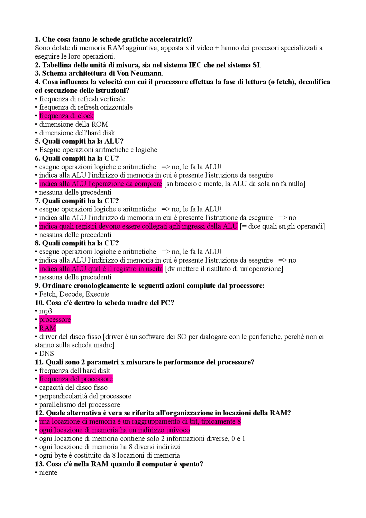Domande Di Informatica Docsity