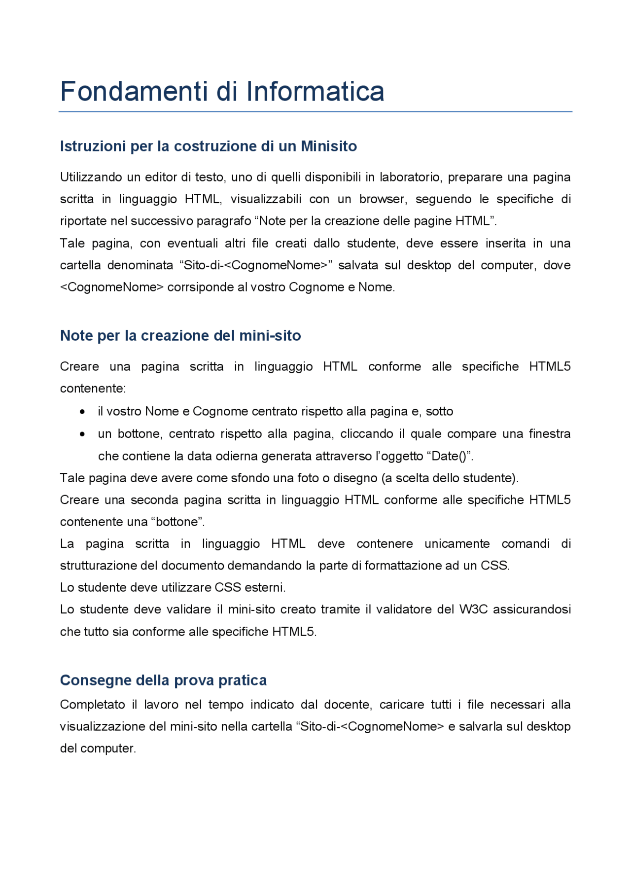 Informatica Appunti Ed Esercizi Su Html Javascript Ecc Docsity