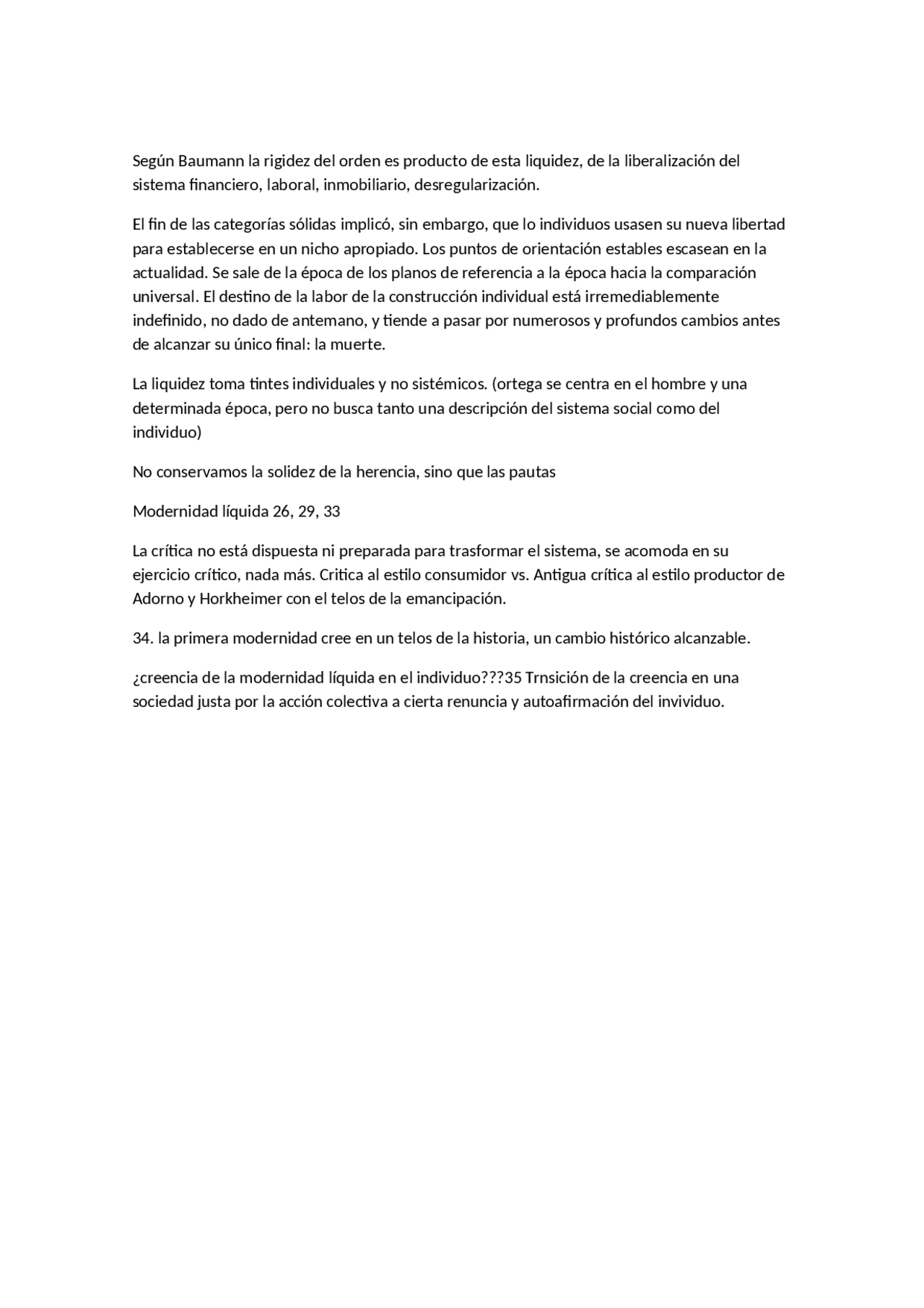 Modernidad Liquida Baumann Docsity