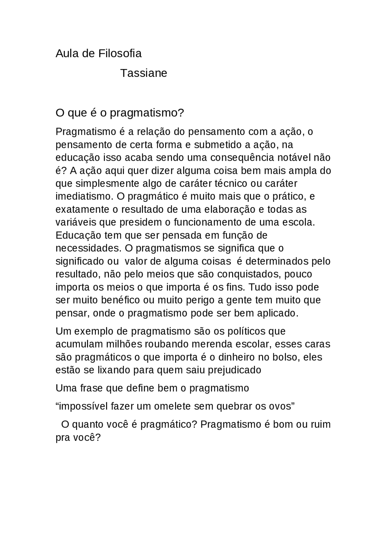 O Que é O Pragmatismo Docsity