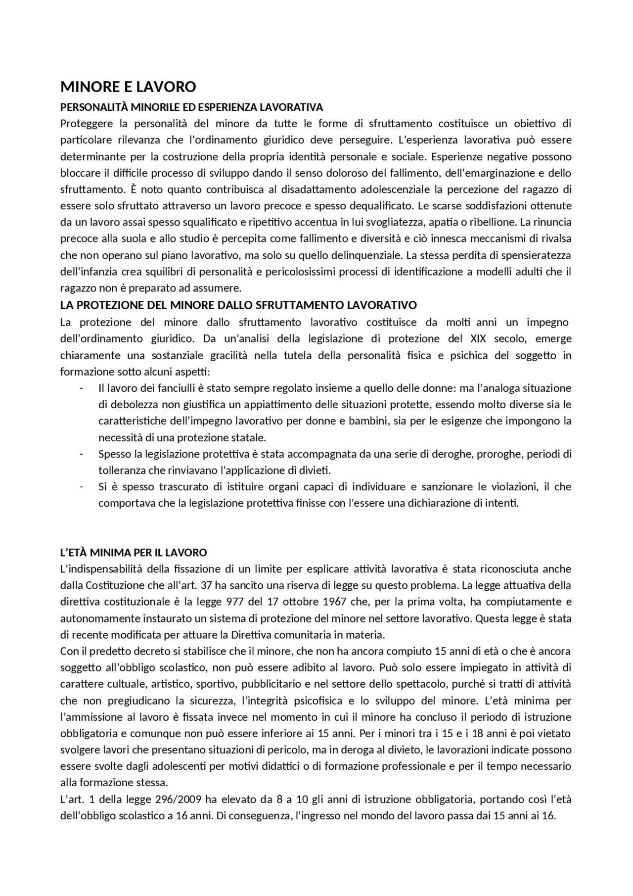 Capitolo 12 Manuale Di Diritto Minorile Moro Docsity