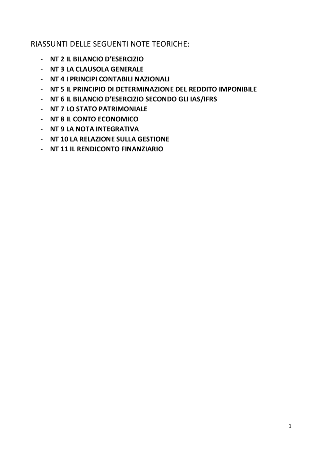 Riassunti Nt 1 A 11 Metodologie E Determinazioni Quantitative Dazienda