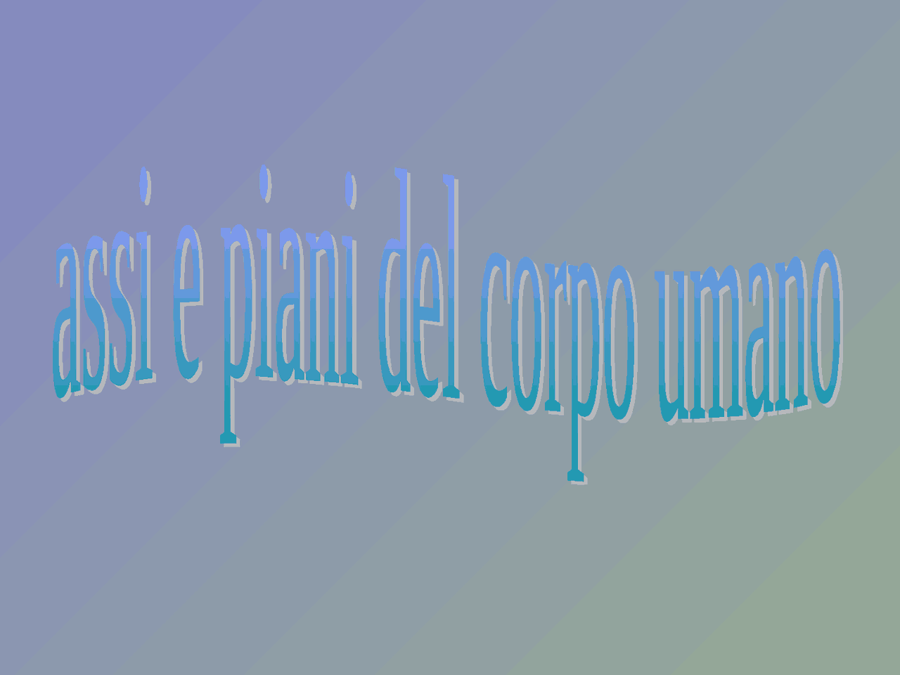 Assi e piani del corpo - Docsity