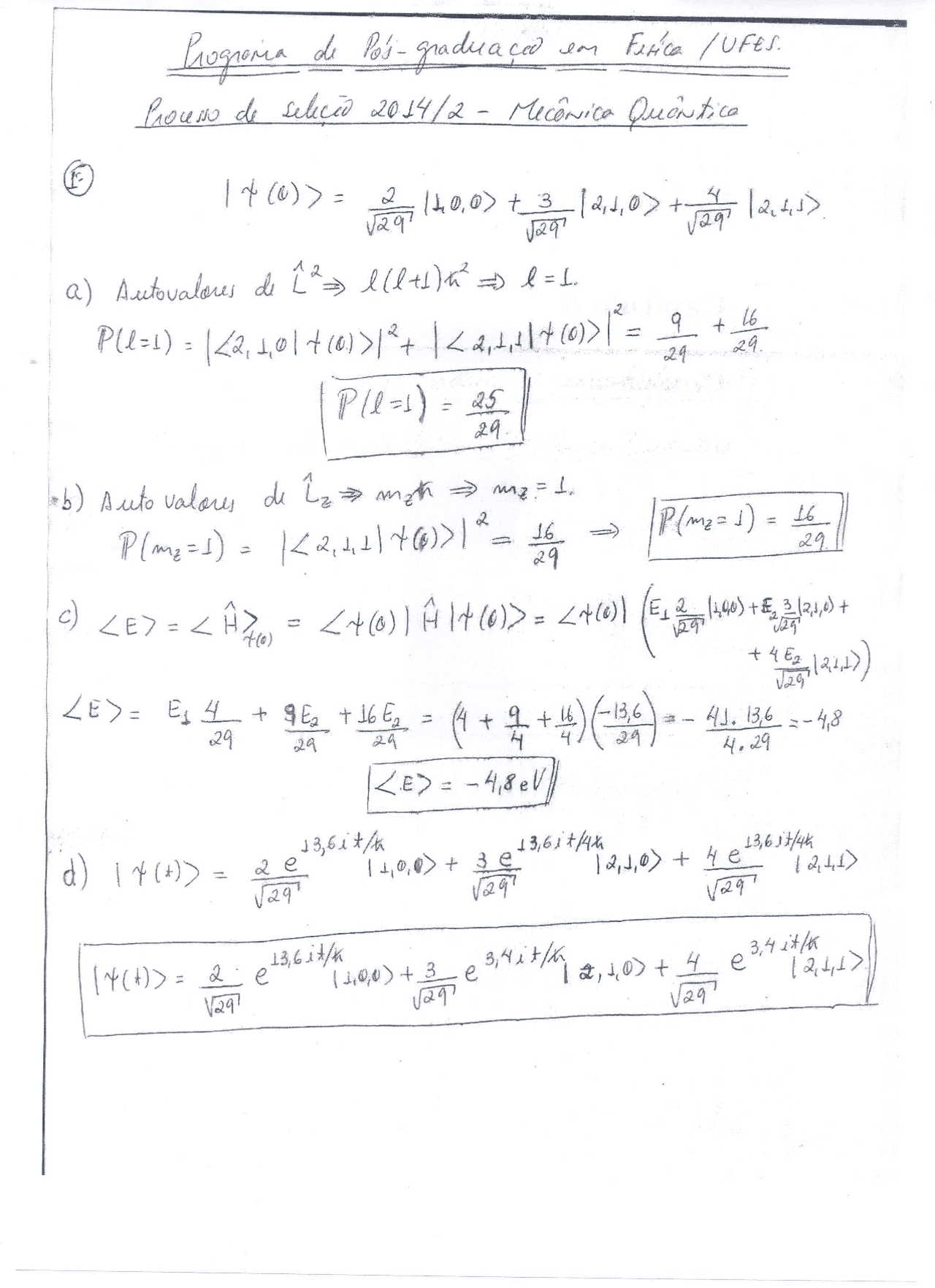 Gabarito prova euf 2014.2 - Docsity