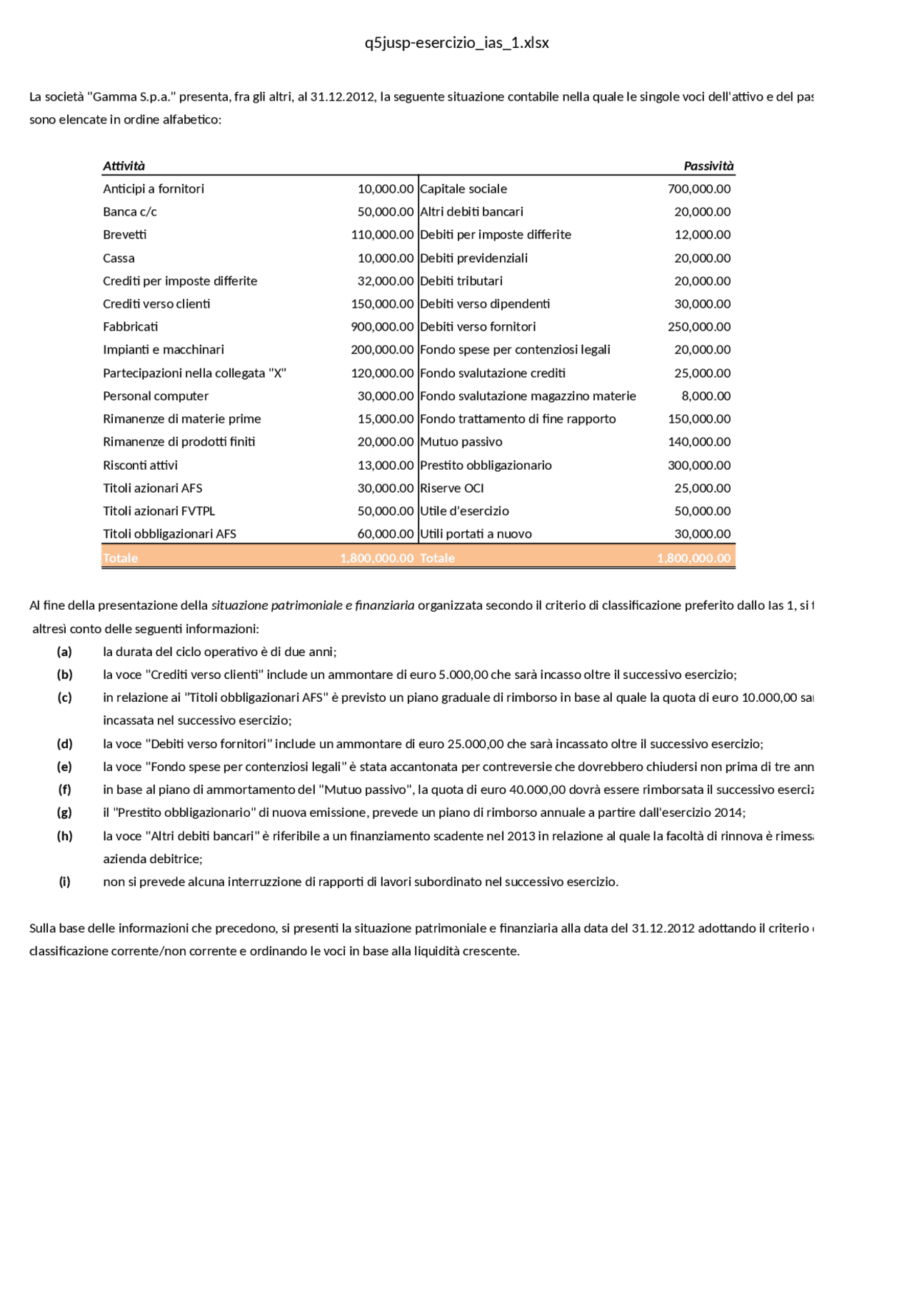 Principi Contabili Internazionali Docsity