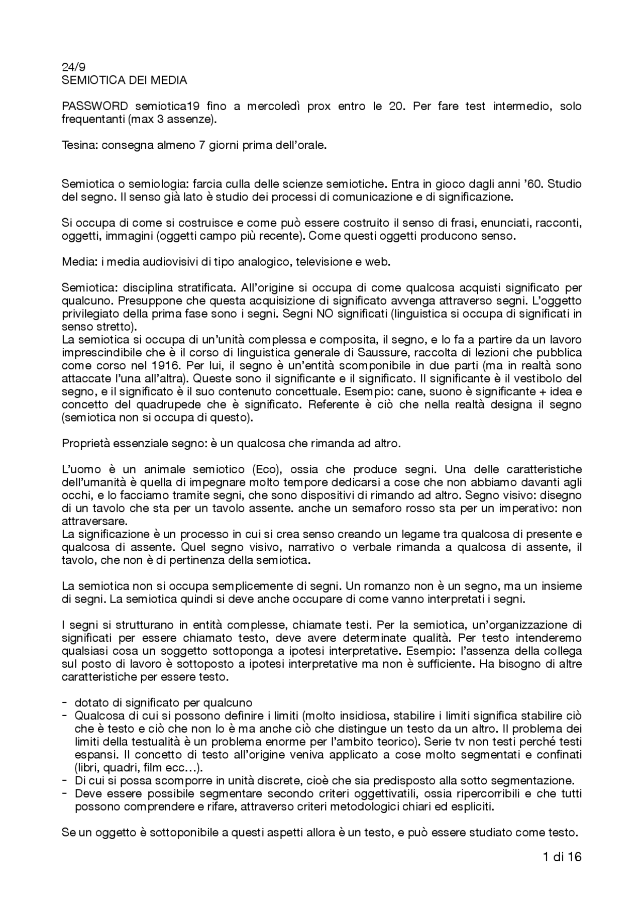 Appunti Corso Semiotica Dei Media Docsity