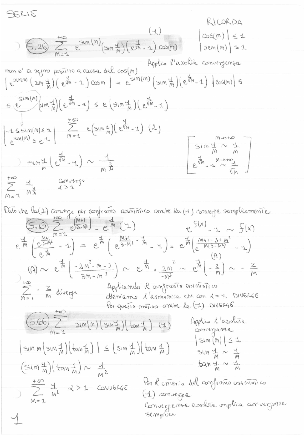 Esercizi Di Analisi Matematica Parte 2 Docsity