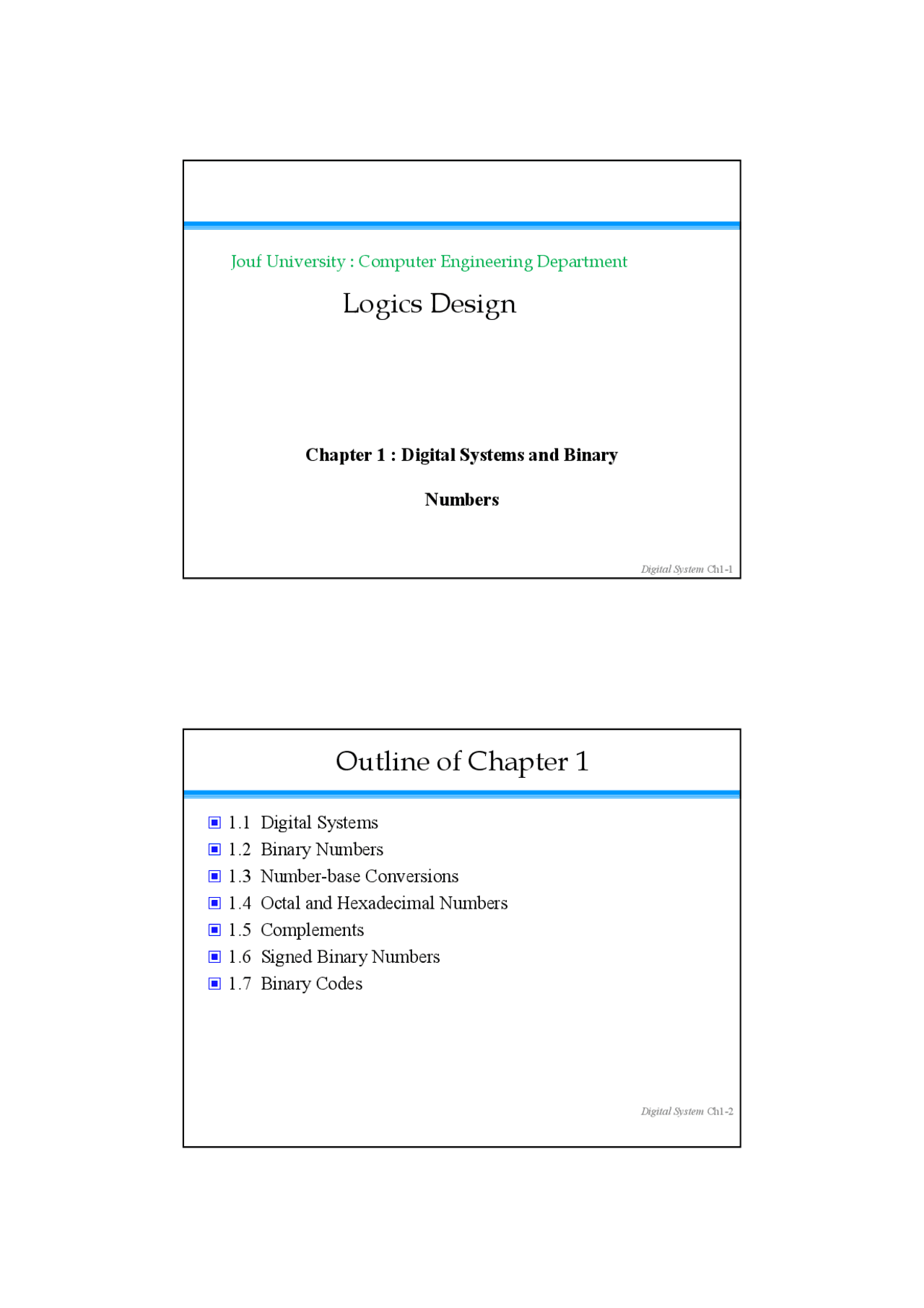 Chapter 1 Digital Systems and Binary Numbers - Docsity