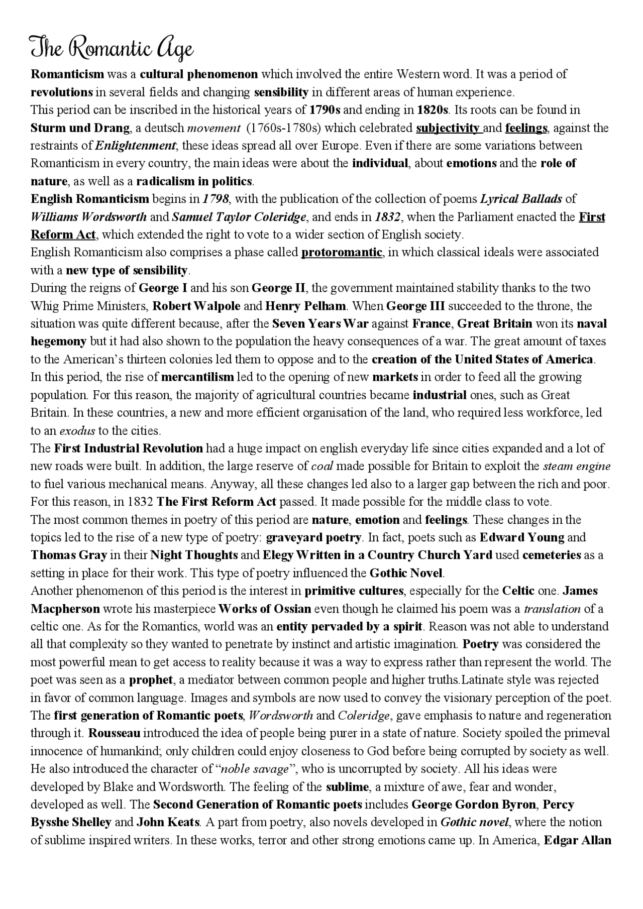 Riassunti Dal Libro Insights Into Literature Vol B Docsity