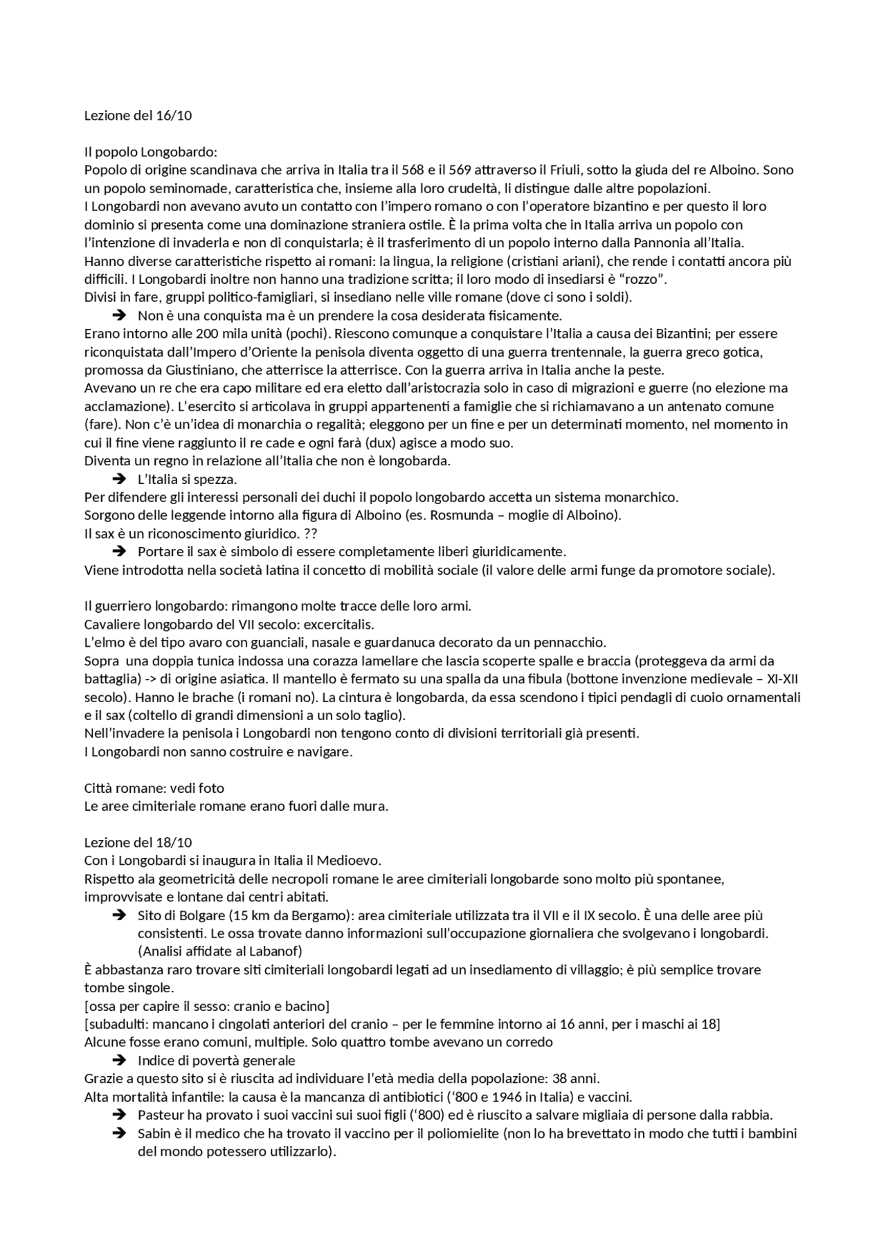 Appunti Storia Medievale Docsity
