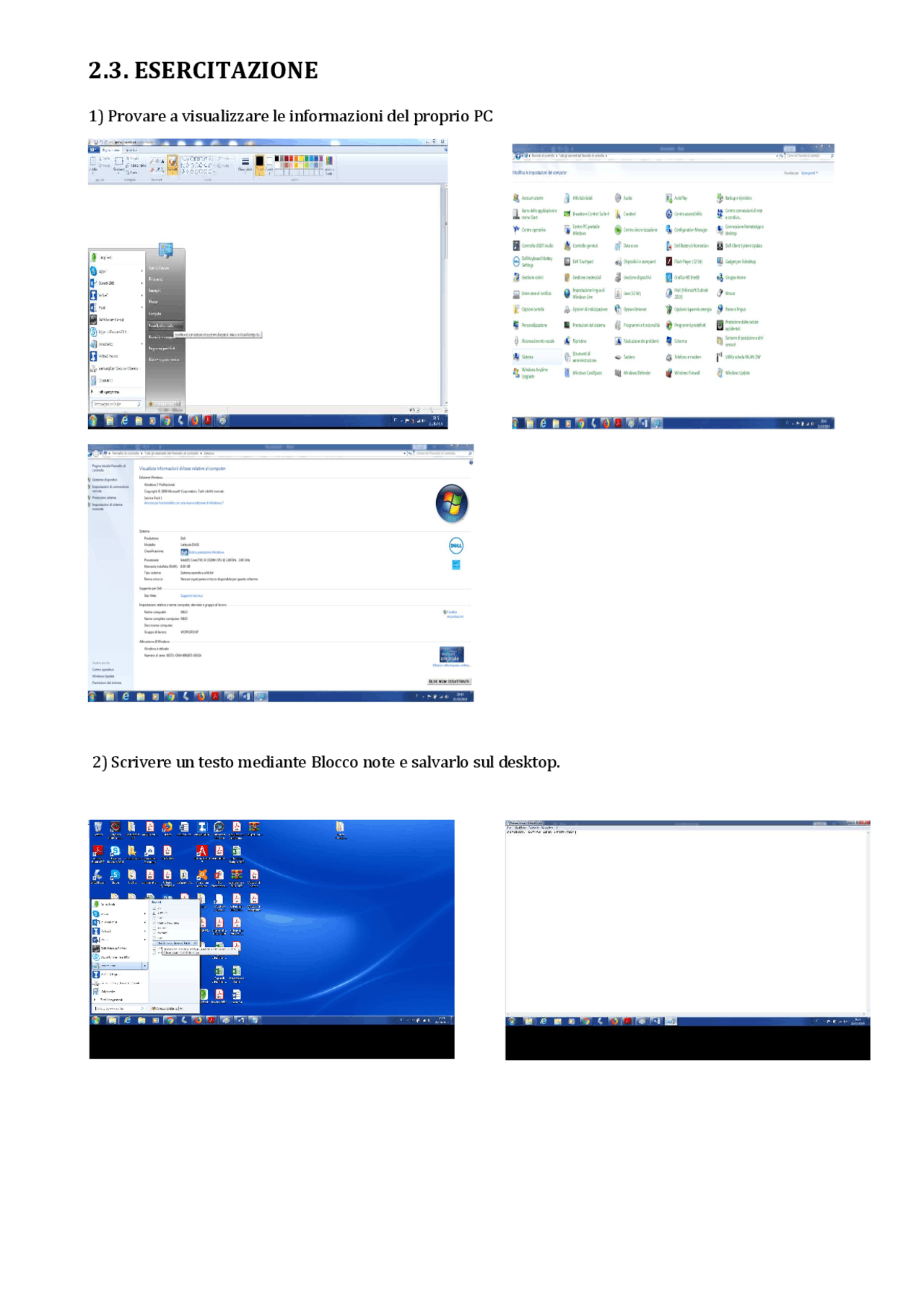 Esercitazioni Informatica 234 Esercizi Di Computer Science Docsity