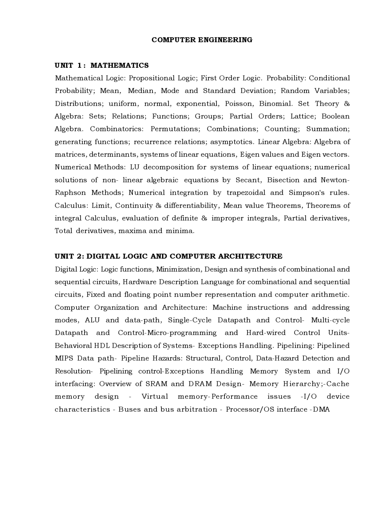 Syllabus on computer science - Docsity