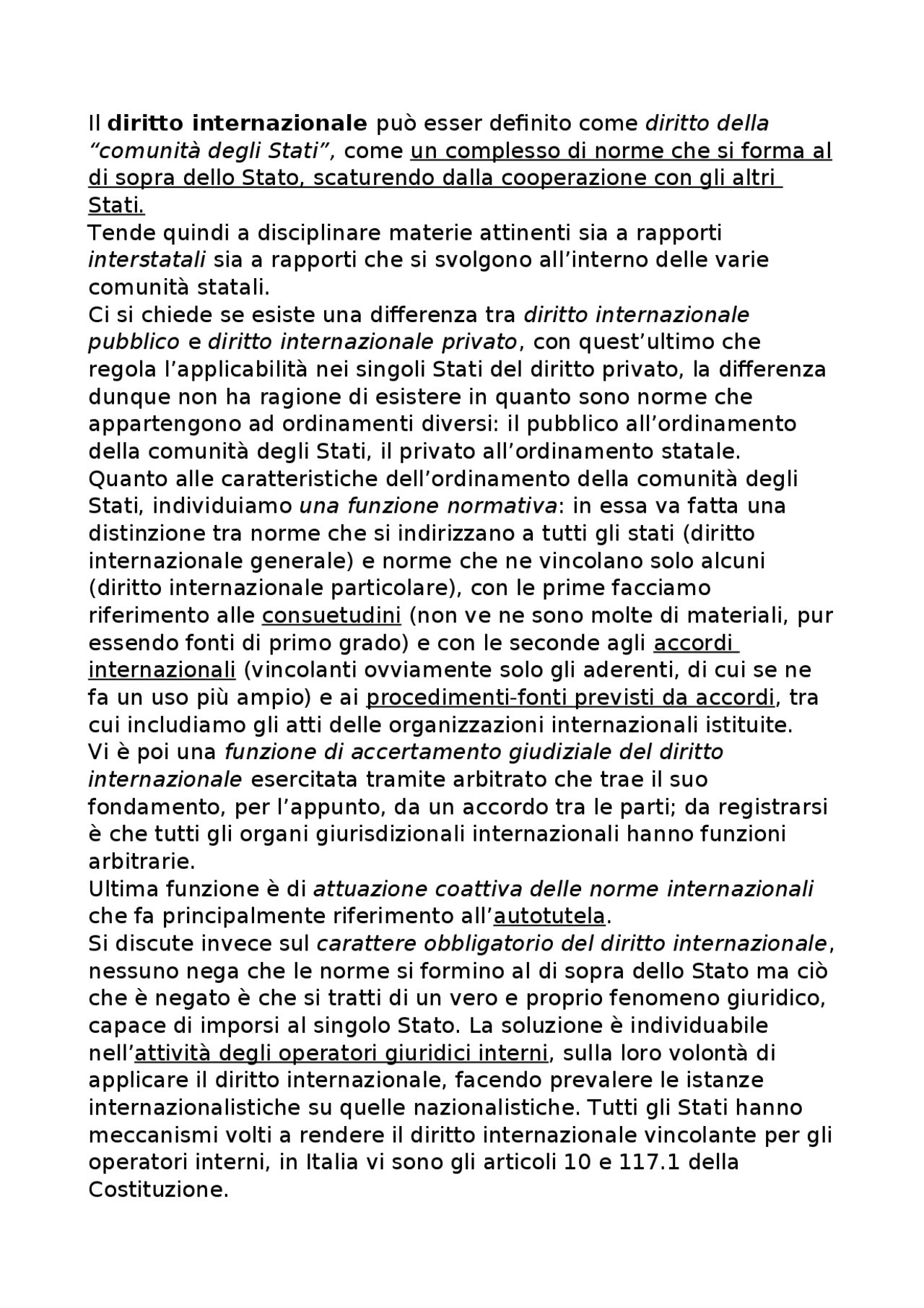Riassunto Sui Soggetti Di Diritto Internazionale Manuale Iovane